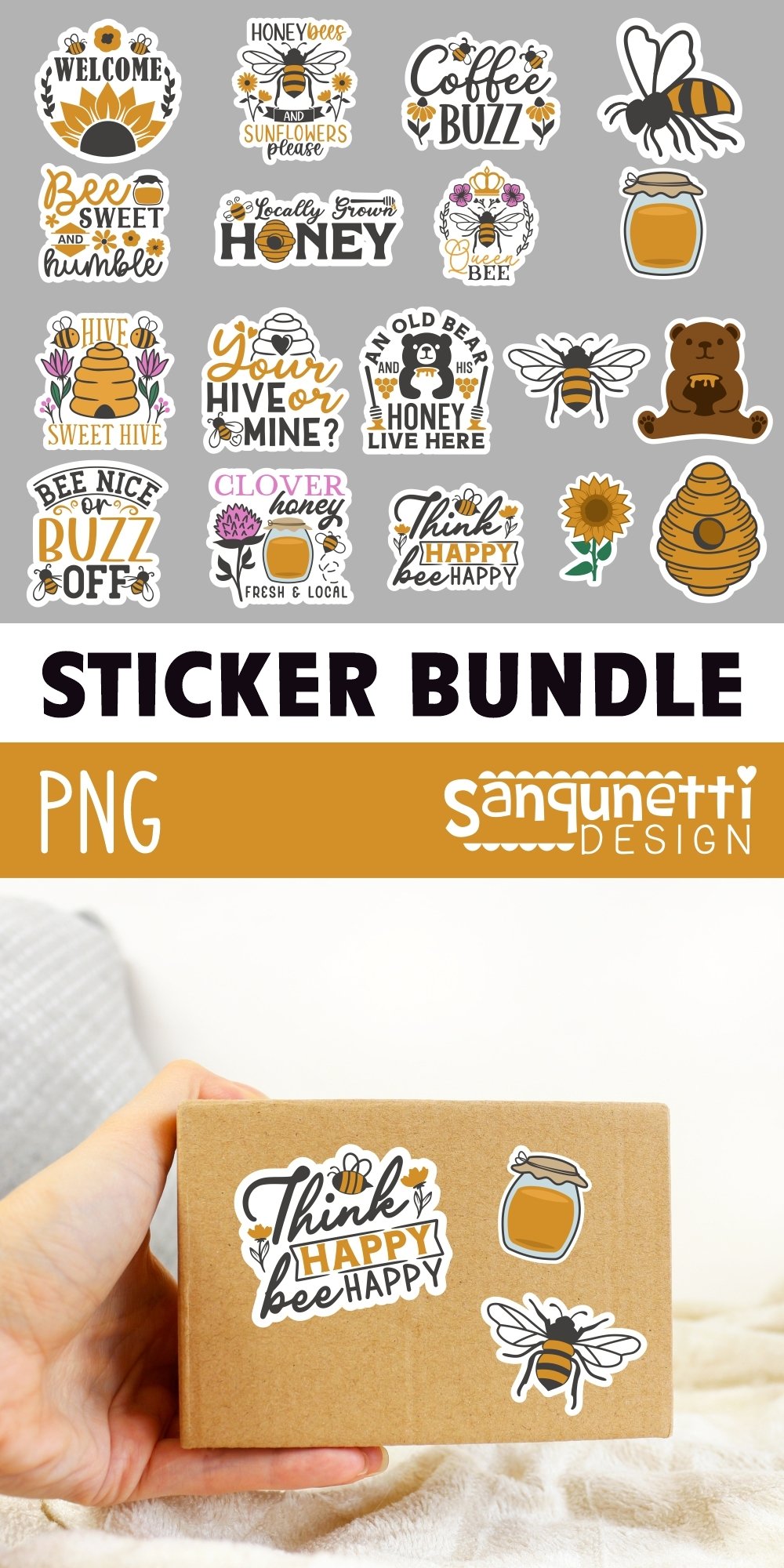 Bee sticker bundle | Bee stickers