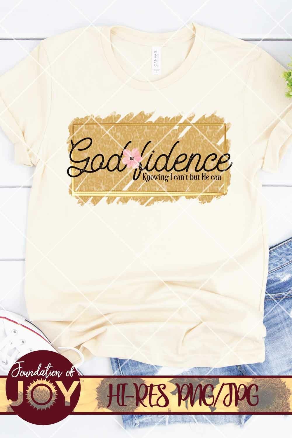 Godfidence png, Christian sublimation, Leopard print png