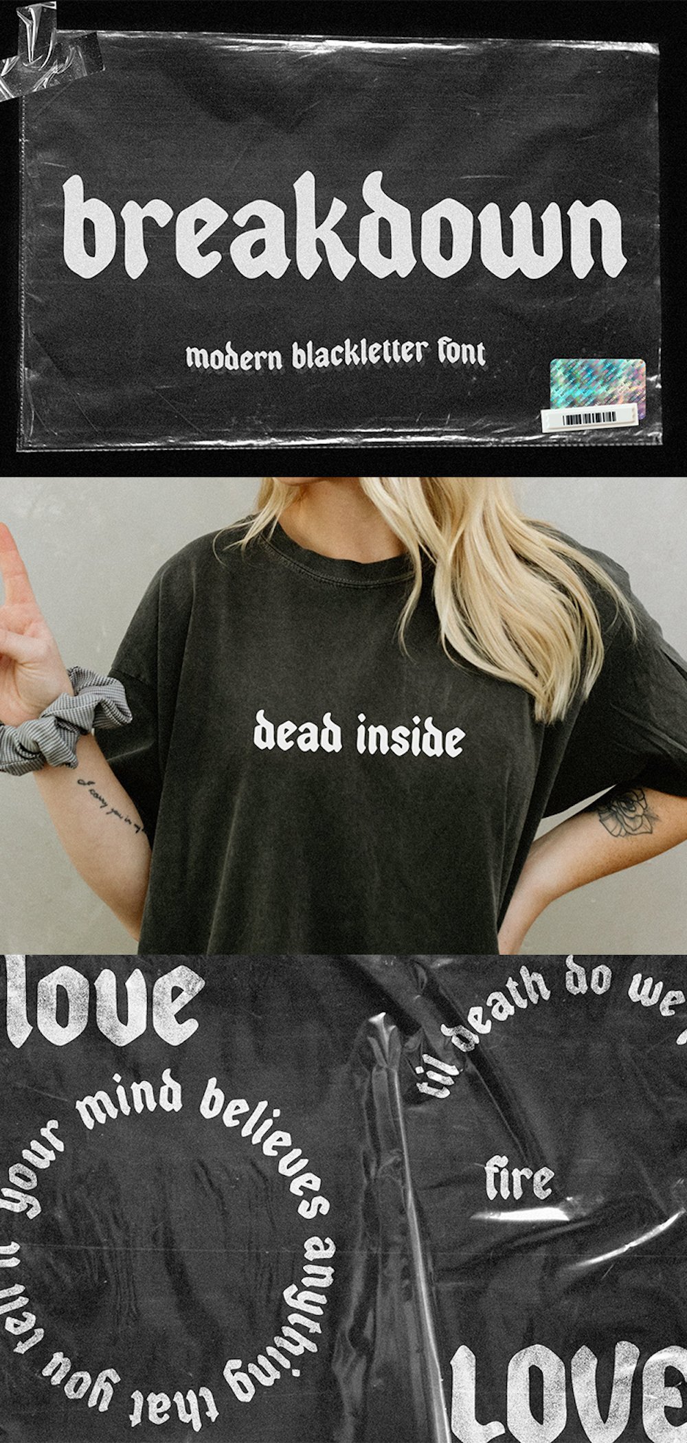 Breakdown - Modern Blackletter Font