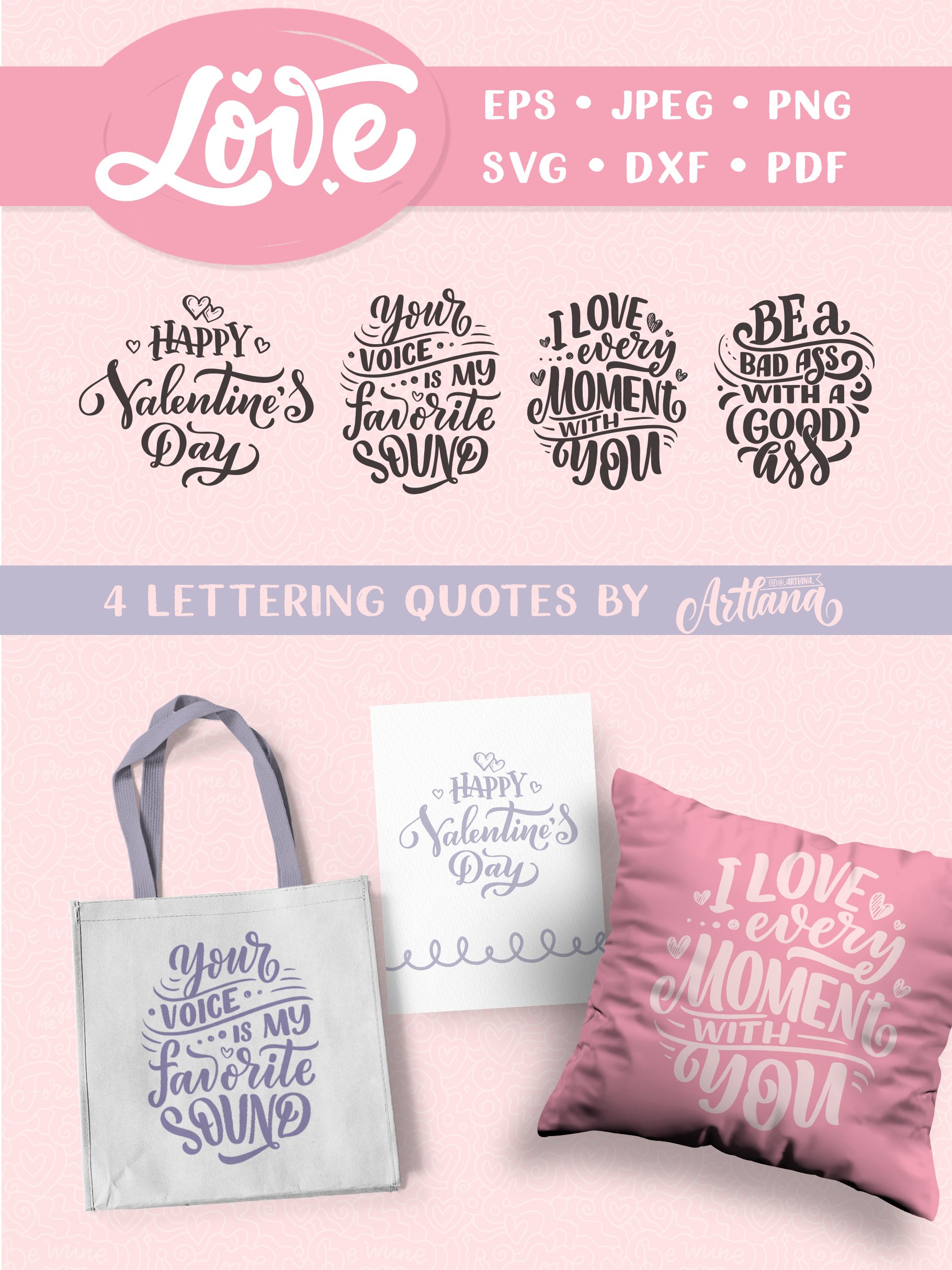 Lettering Quotes about Love SVG (1152997)