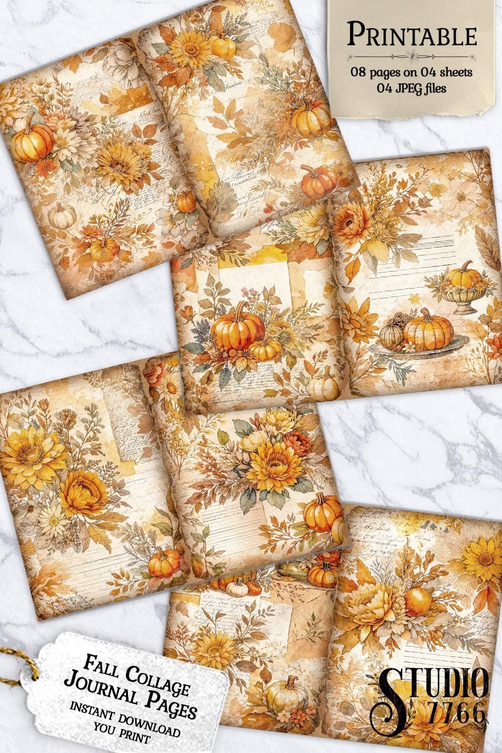 Fall Collage Junk Journal Pages