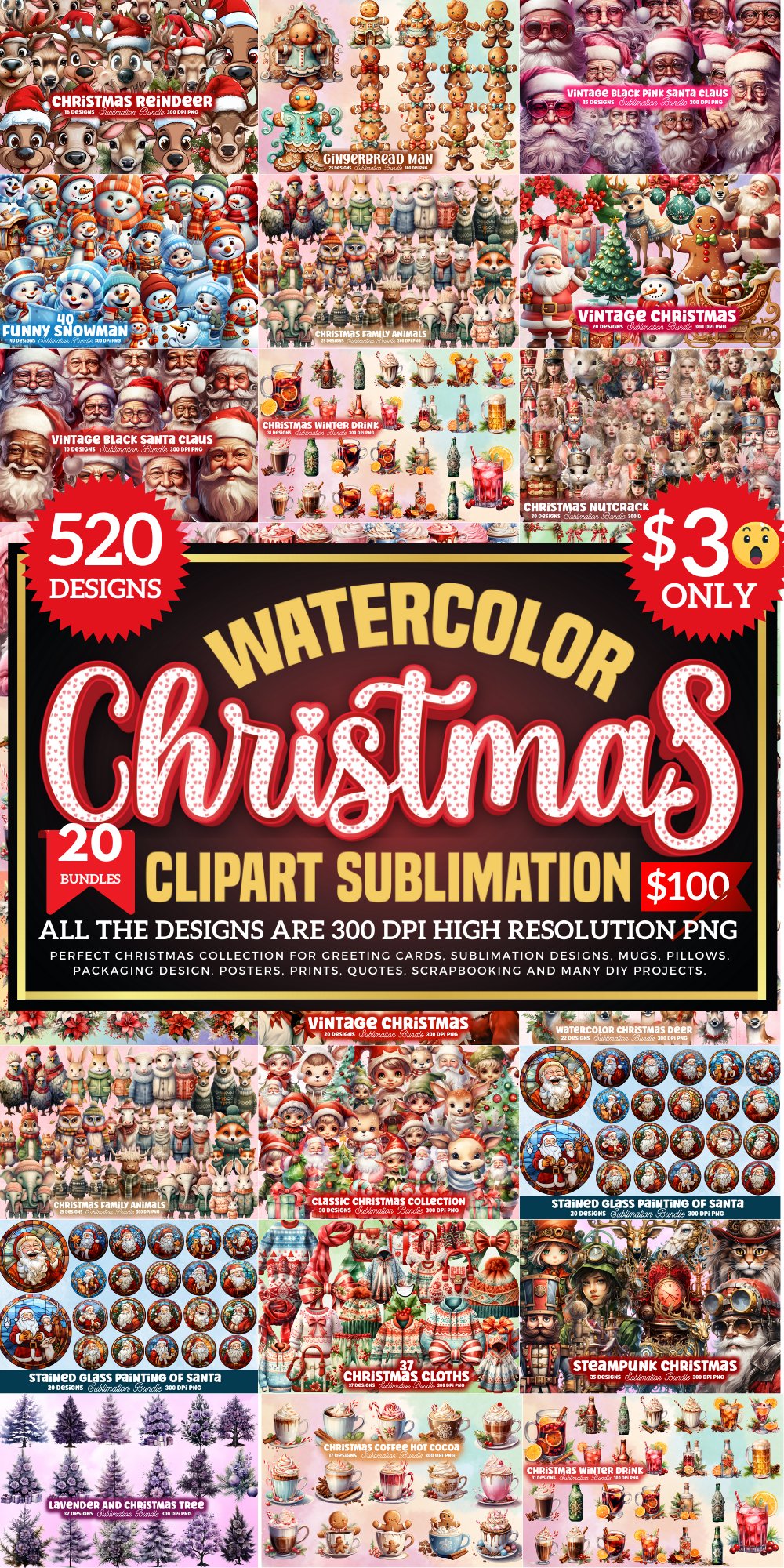 Christmas Mega Bundle, Mega Christmas SVG Bundle, Christmas