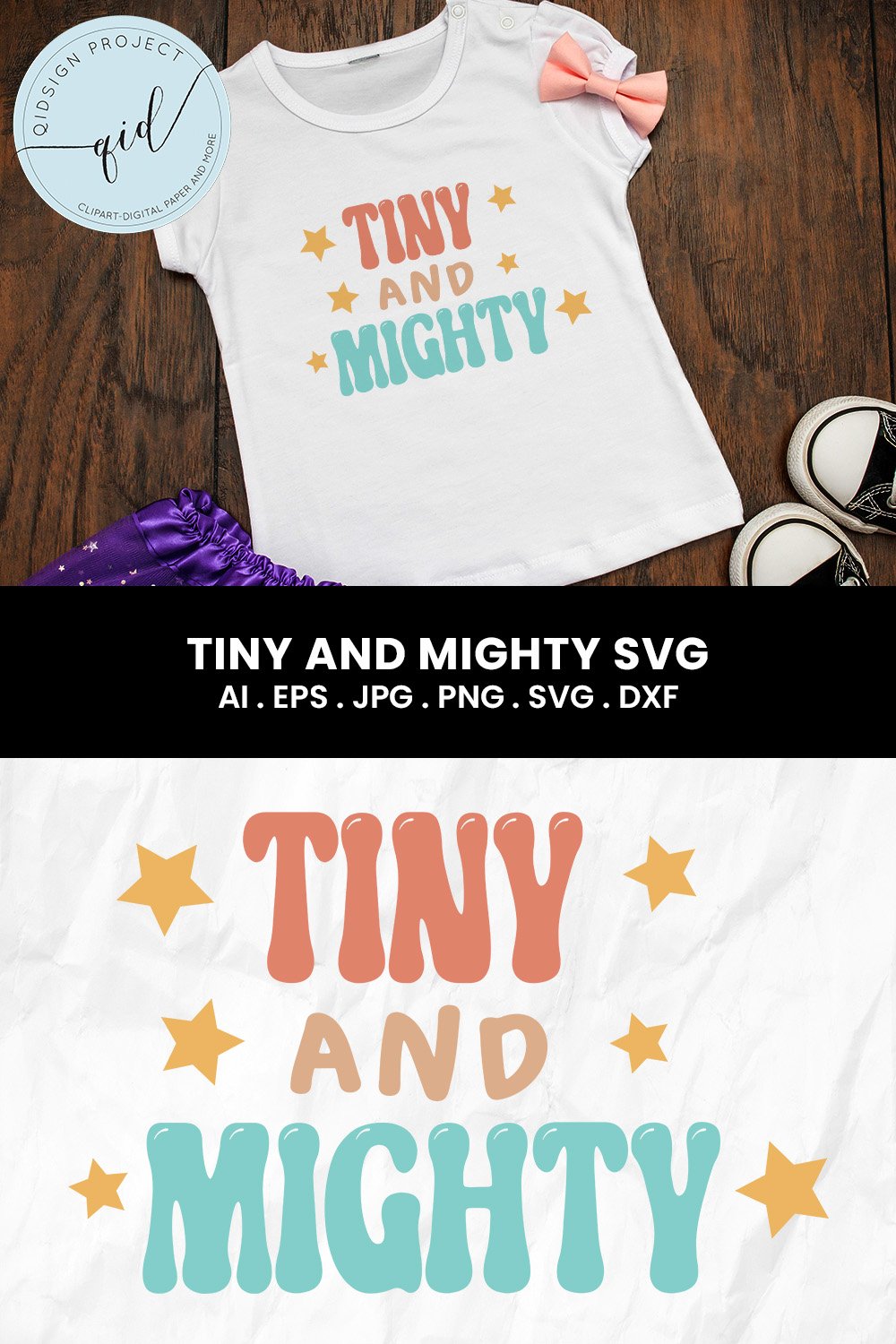 Tiny And Mighty SVG, Retro Baby