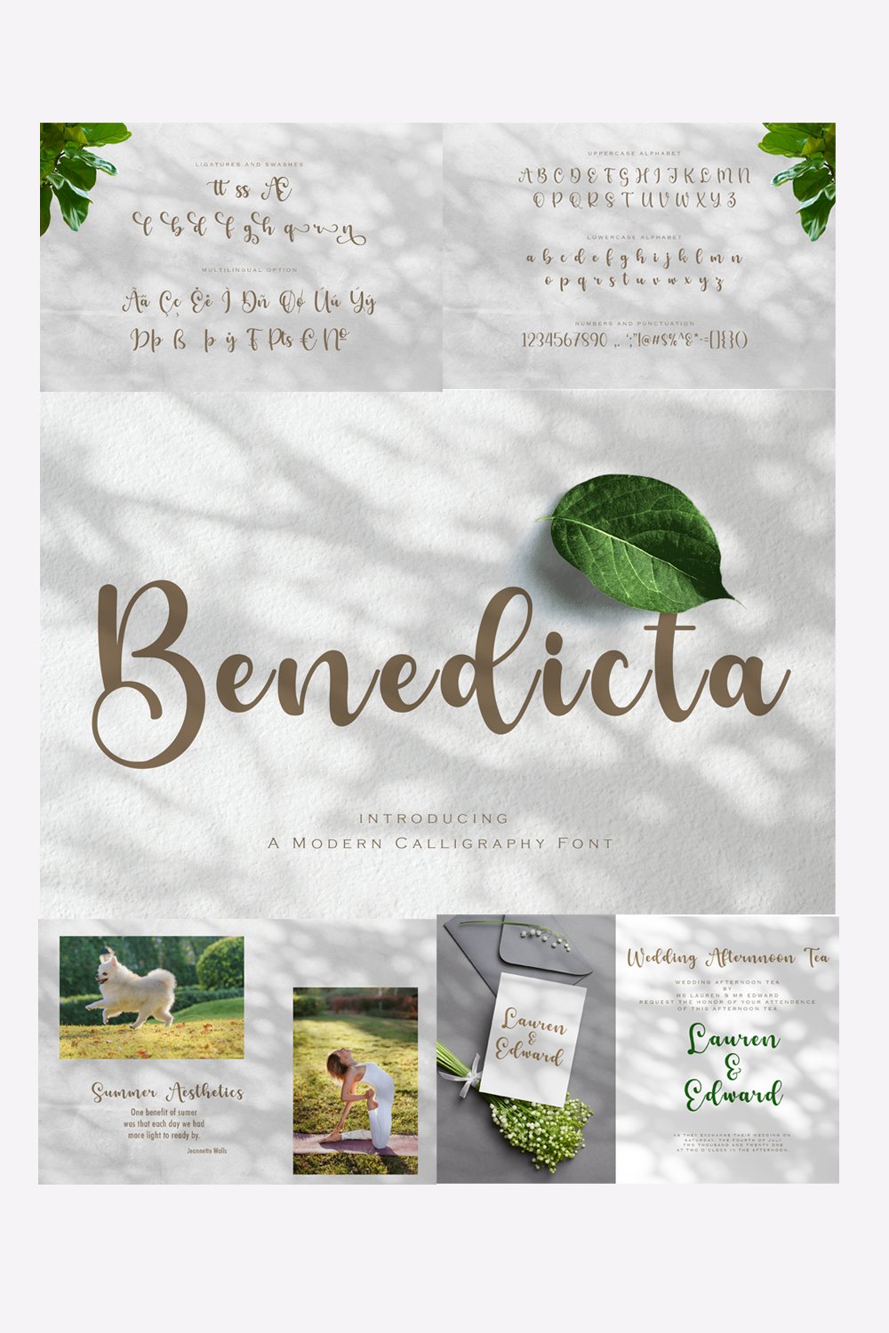 Benedicta Wedding Invitation font otf ttf