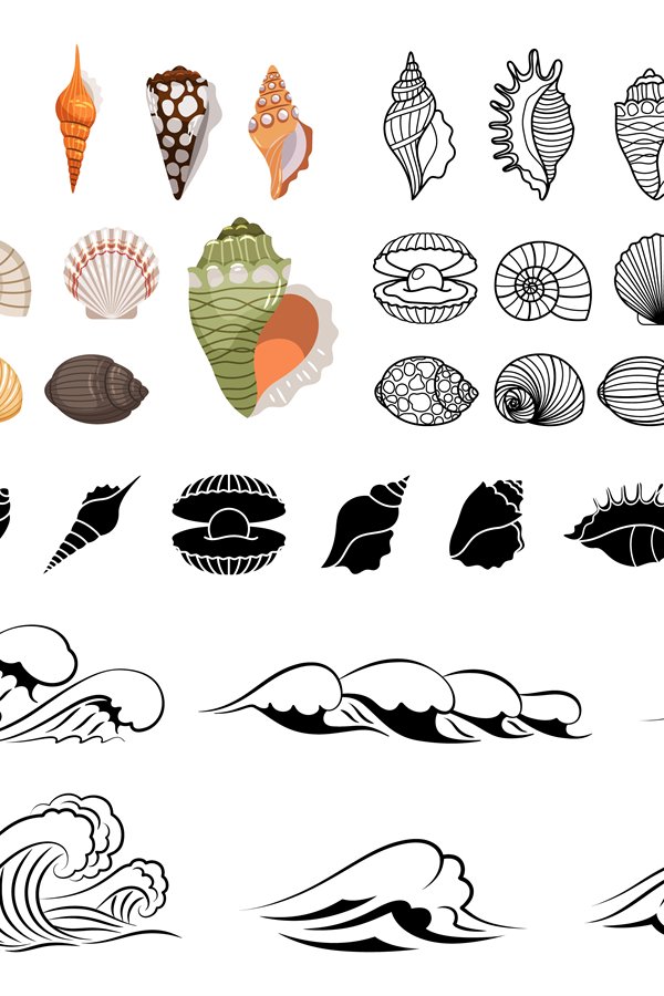 Sea icons collection