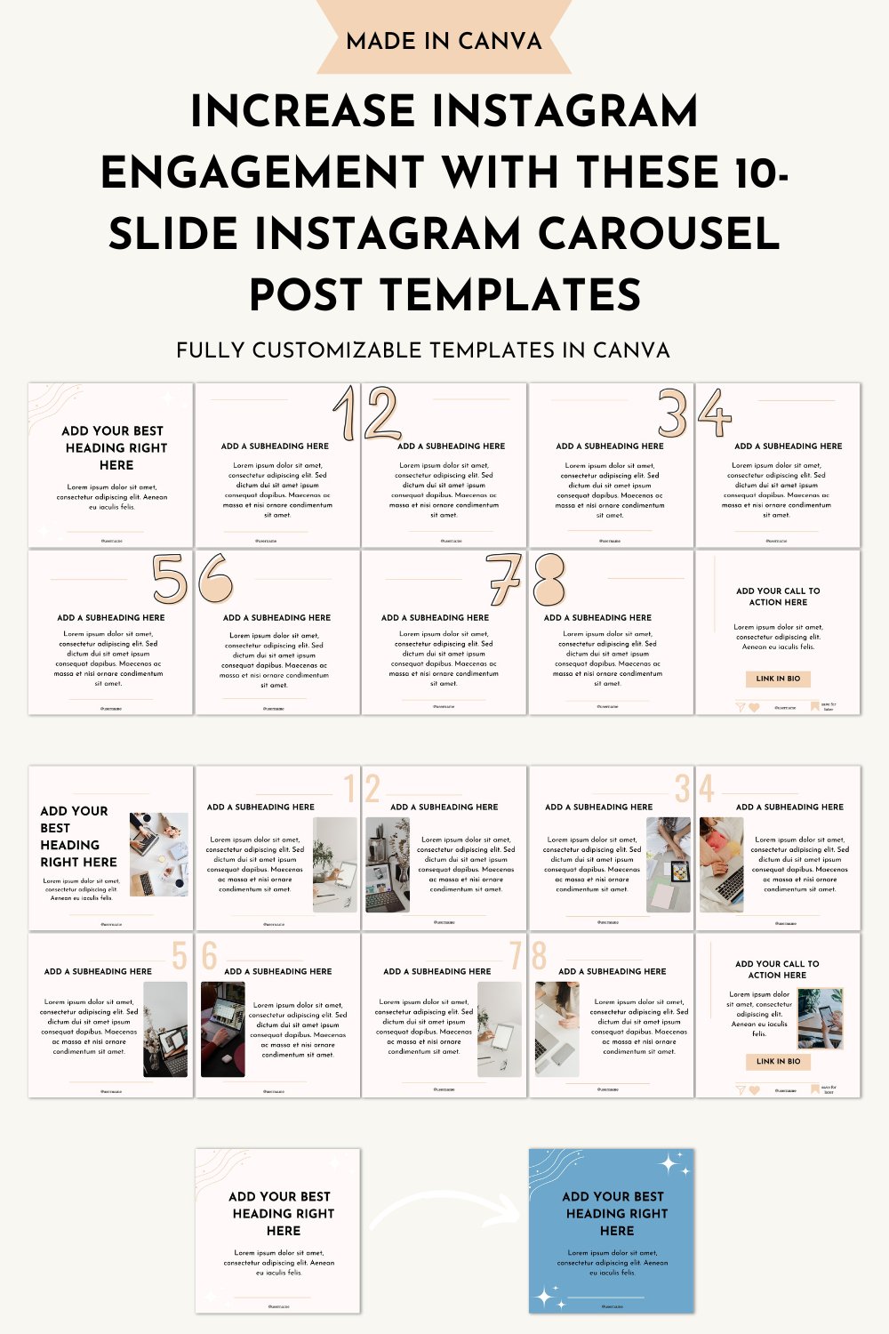 Instagram Post Carousel Templates | Canva Templates
