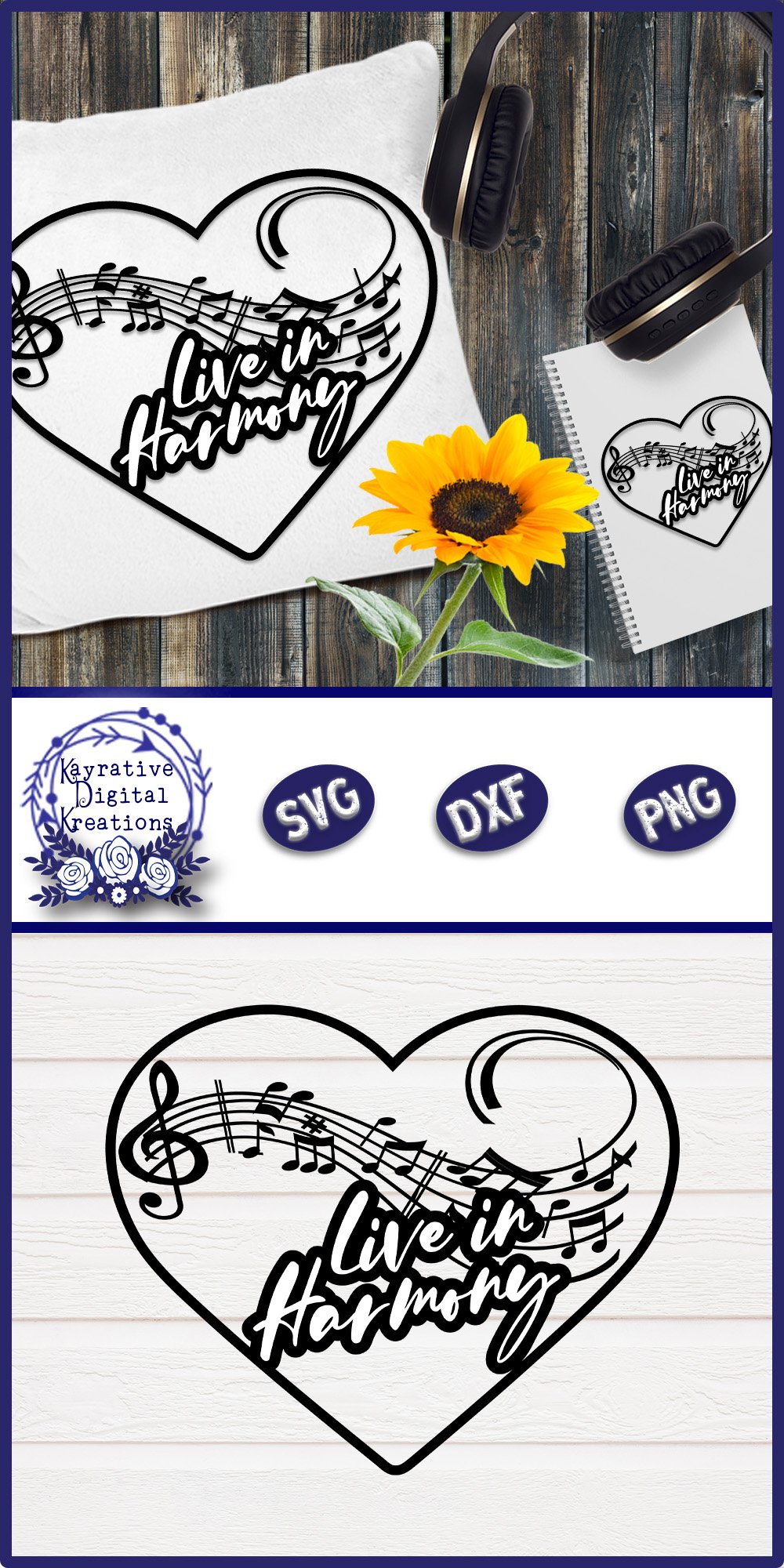 Live in Harmony Music SVG