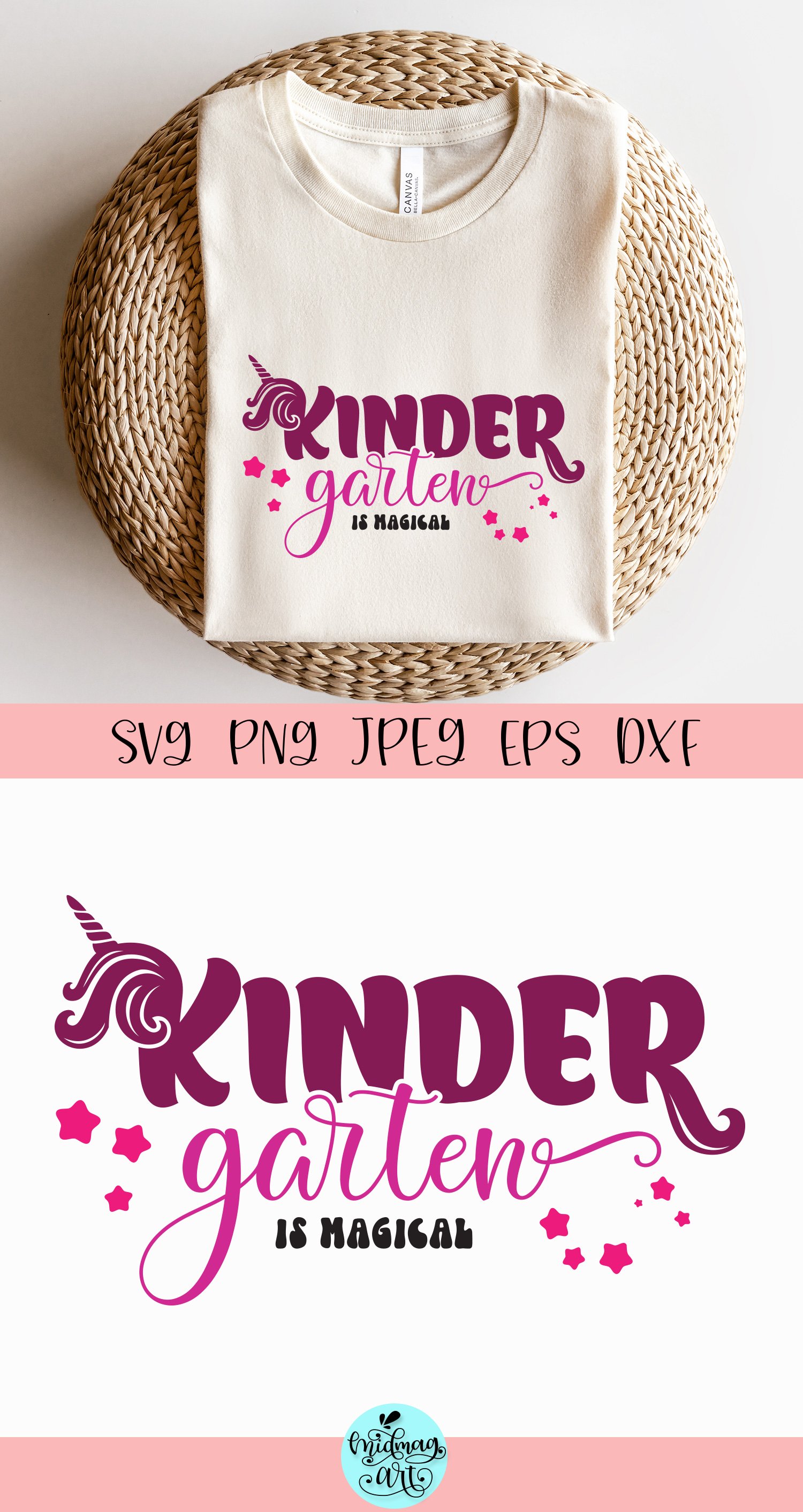 Kindergarten is magical svg, back to school svg