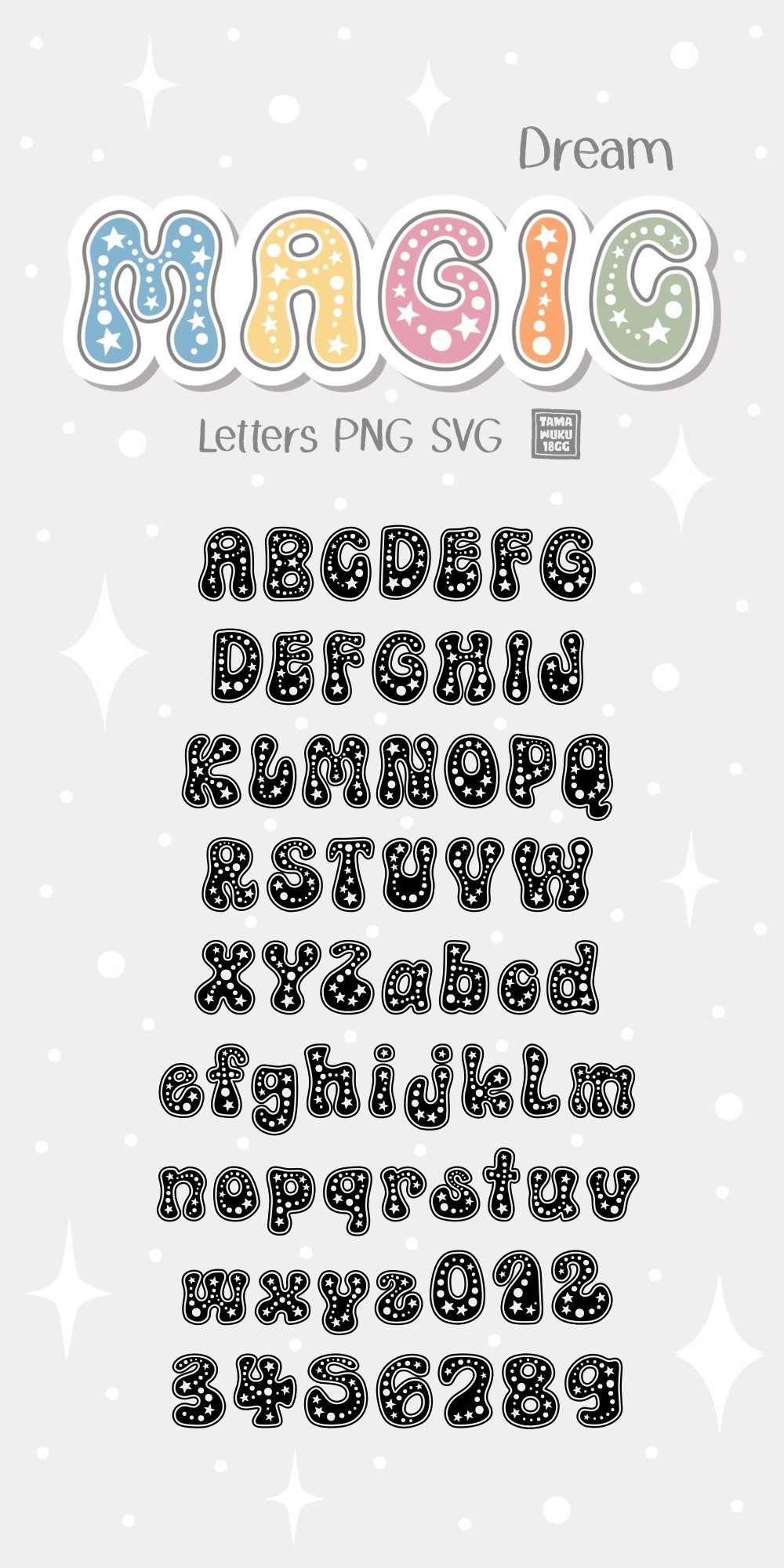 Magic Dream Letters PNG SVG