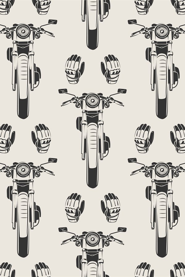 Motorcycles and moto seamless pattern