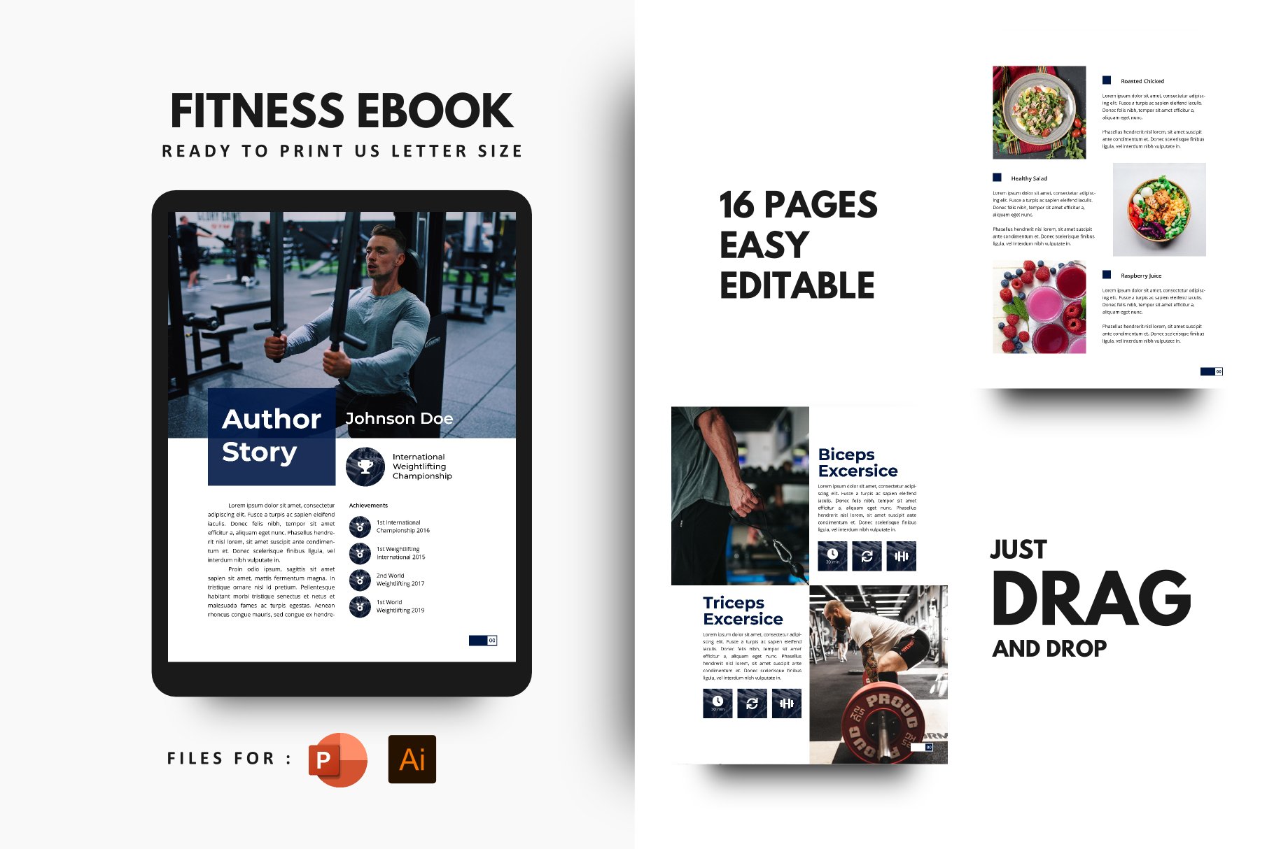 Fitness at your home eBook Template (1170516)