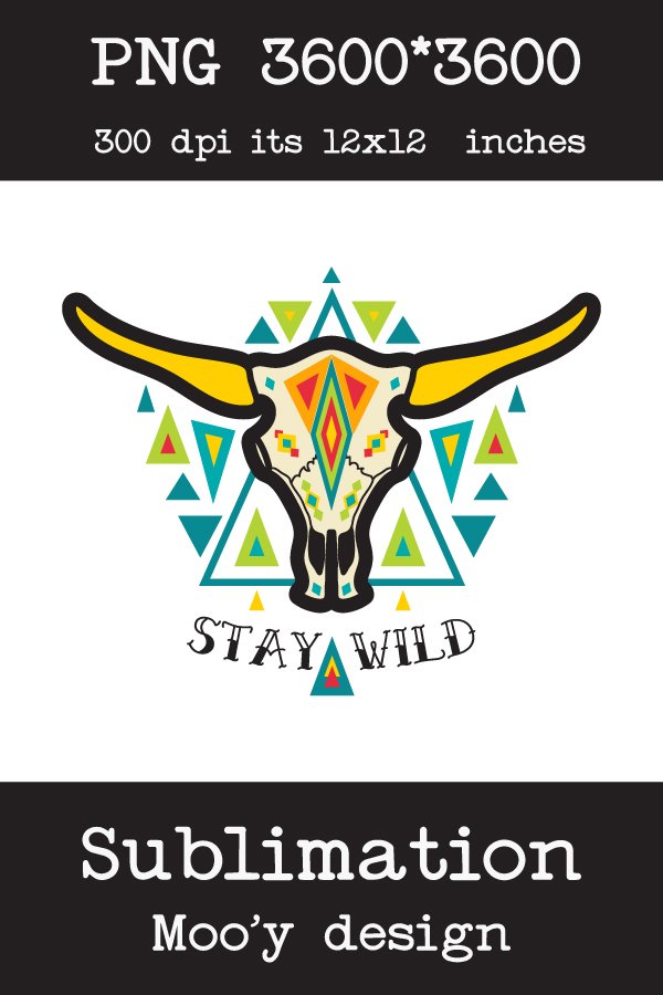 Sublimation design Bull | cow skull (1099962)