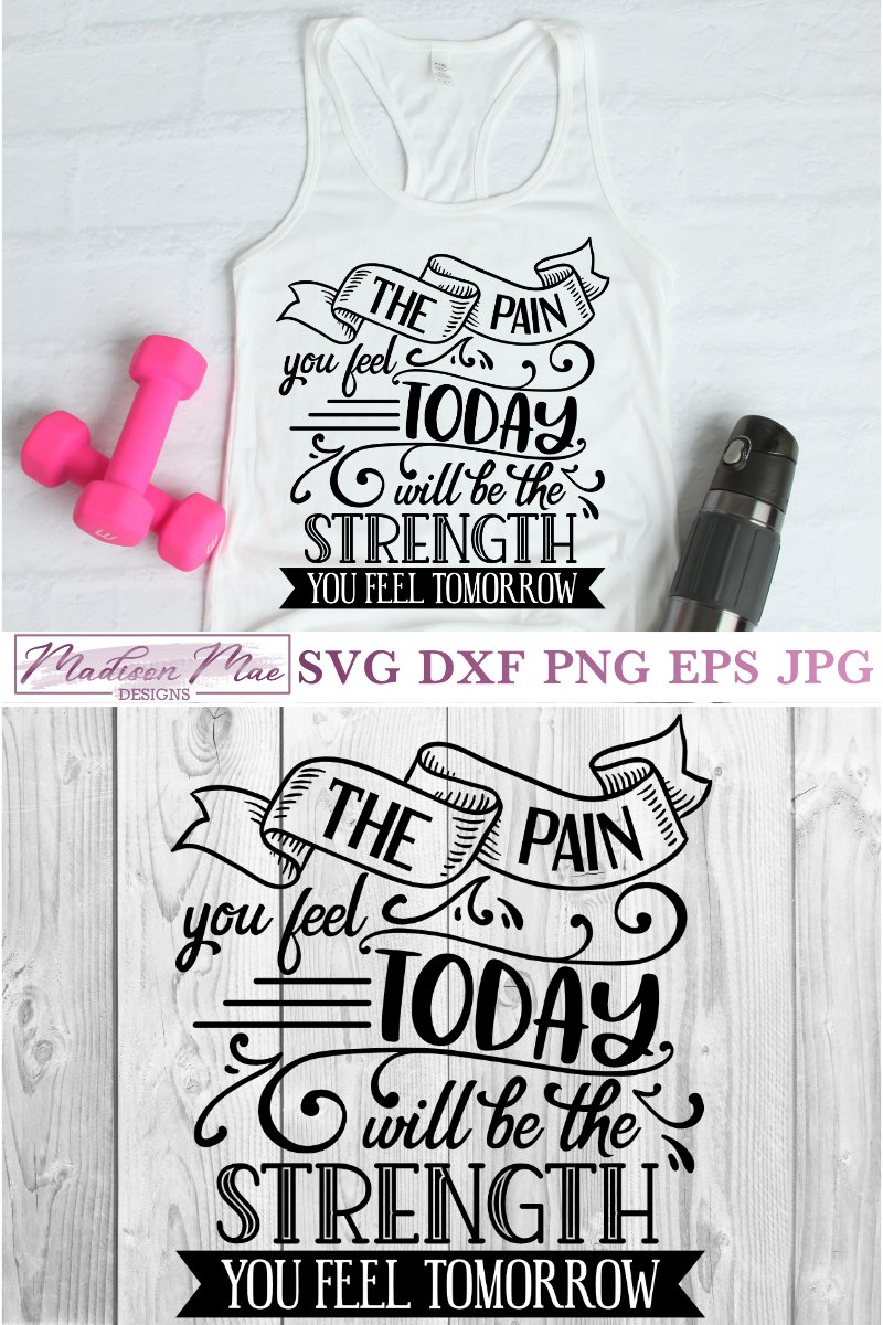 Strength Quote, Fitness Motivation SVG, Inspirational Quote