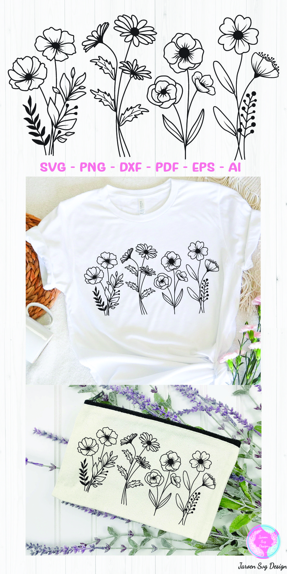 Flower svg, Wildflower svg, Flowers Shirt Svg
