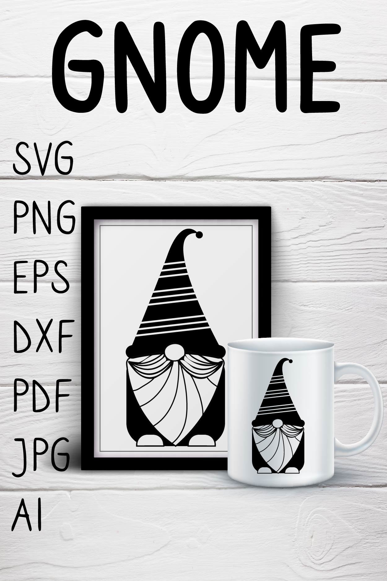 Gnome SVG PNG DXF EPS cut file