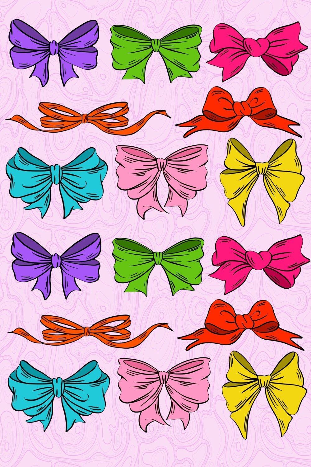Cute Bows set,Bow Collection,Bows ClipArt,Bows Watercolor