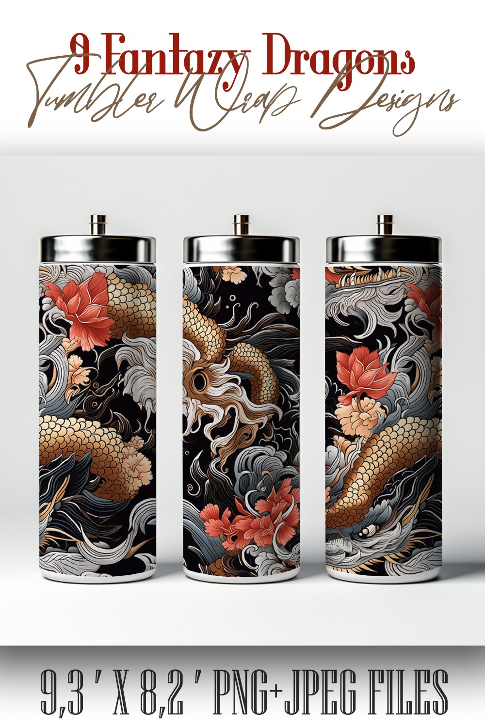 Fantasy Dragons glass wrapper set | Chinese new year 2024
