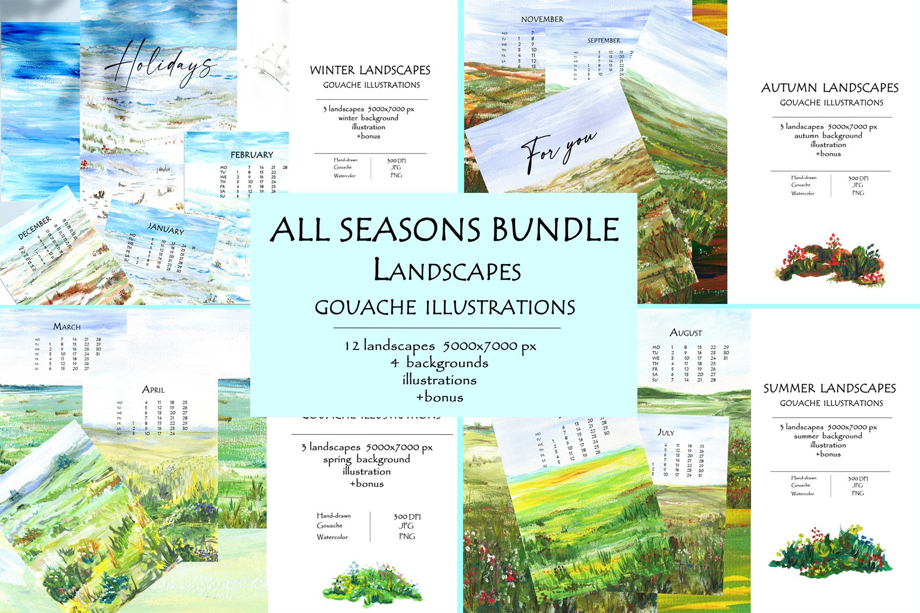 All Seasons Bundle. Landscapes