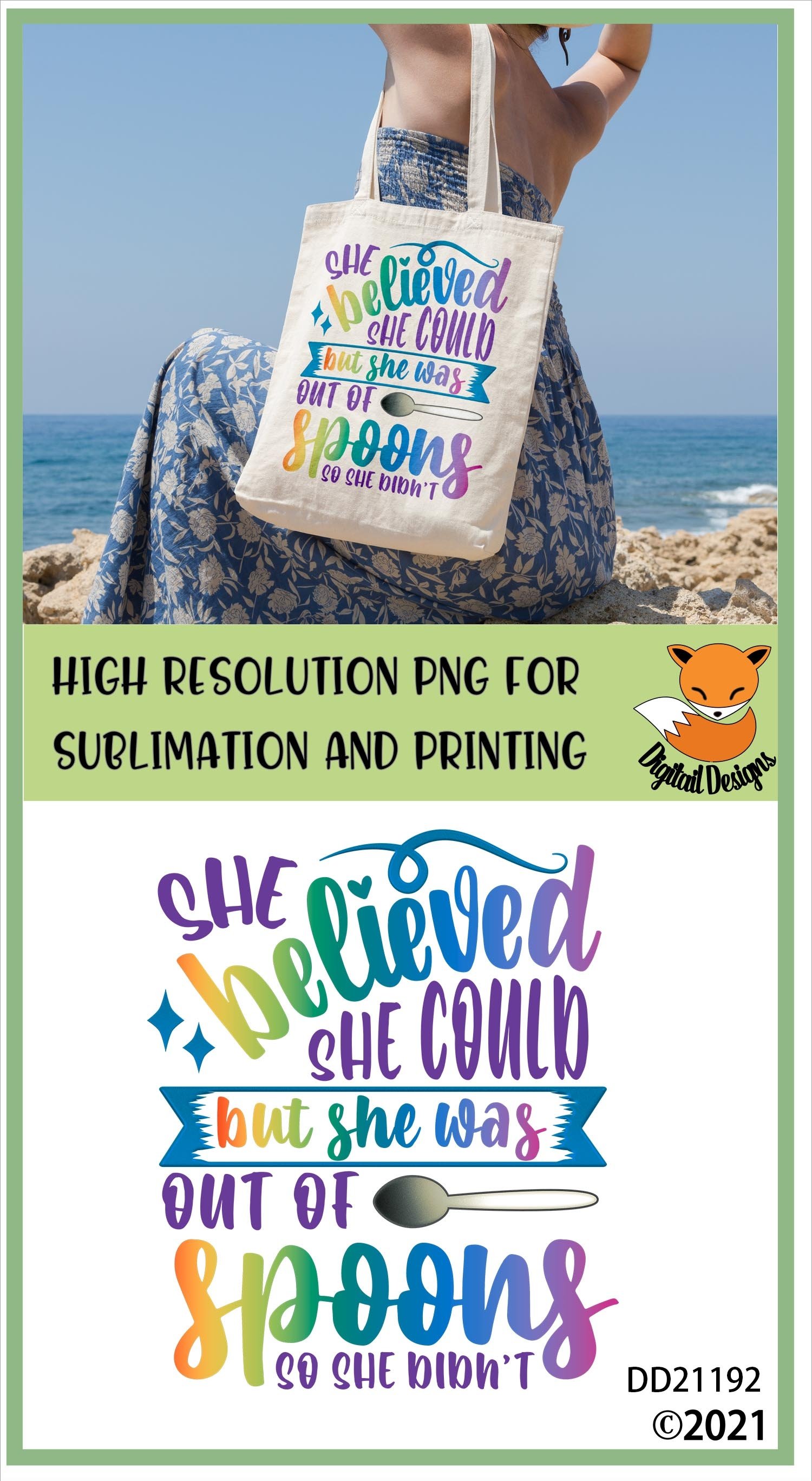 Spoonie Spoon Theory Sublimation Design