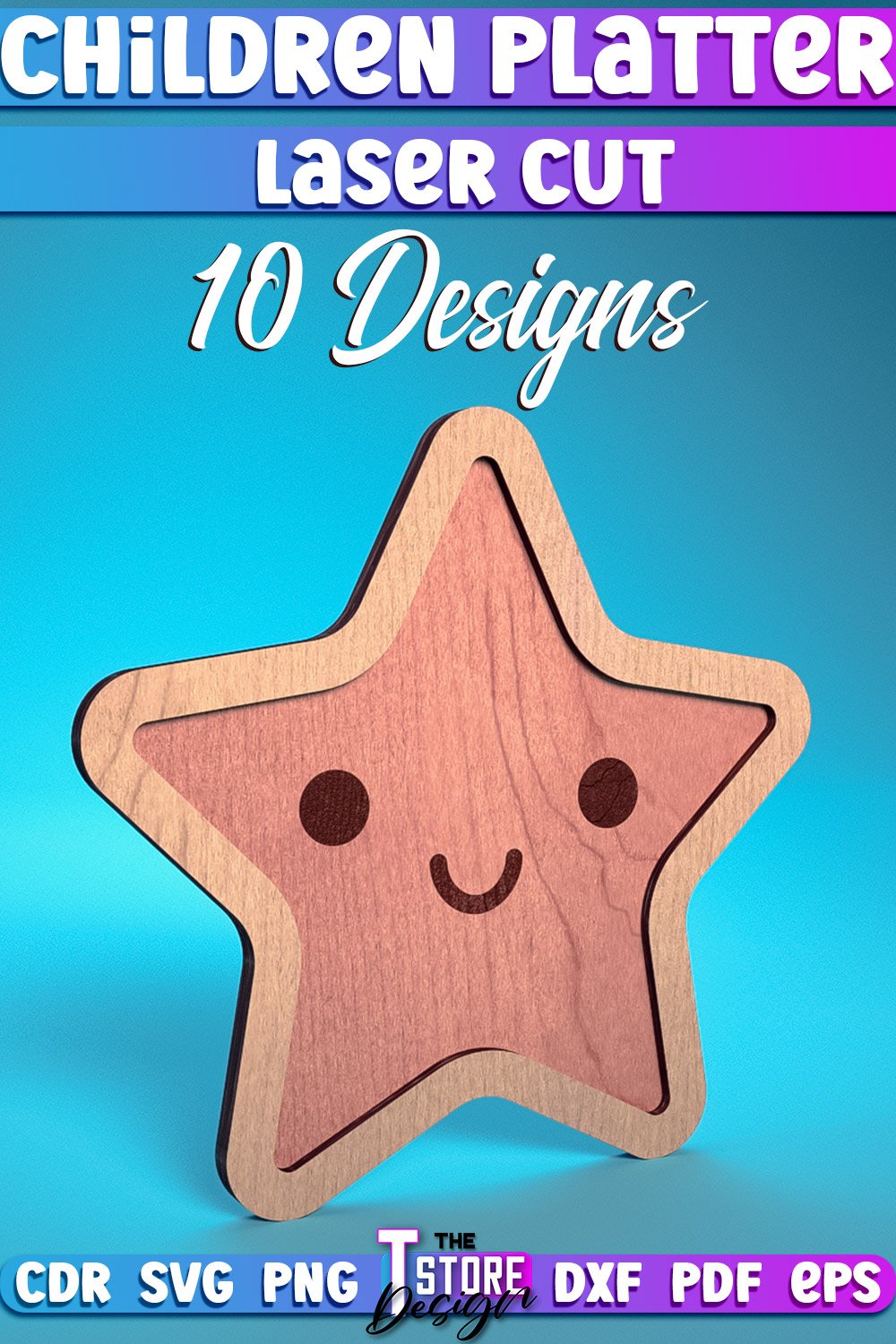 Children Platter Laser Cut SVG |Platter Laser Cut SVG Design
