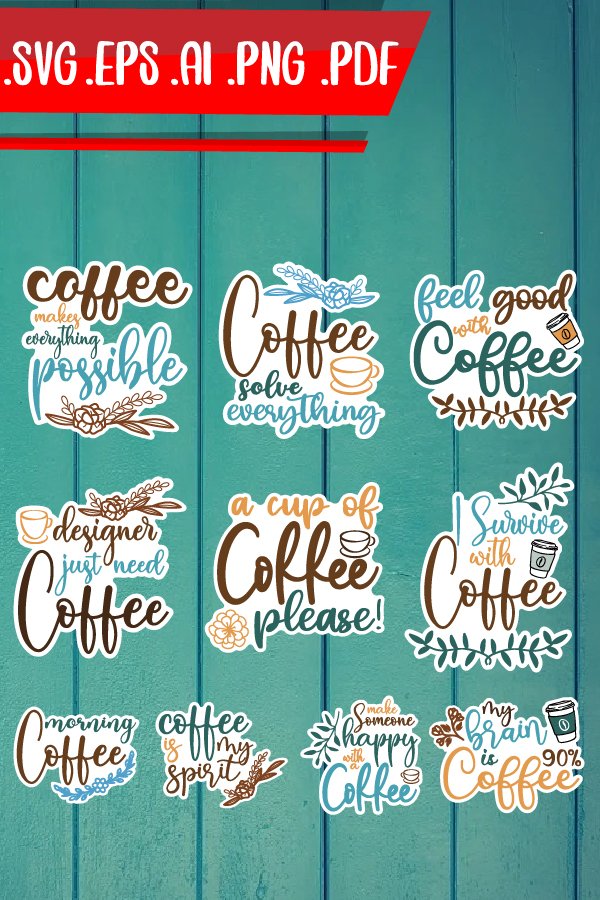 Coffee Sticker pack | 10 Designs