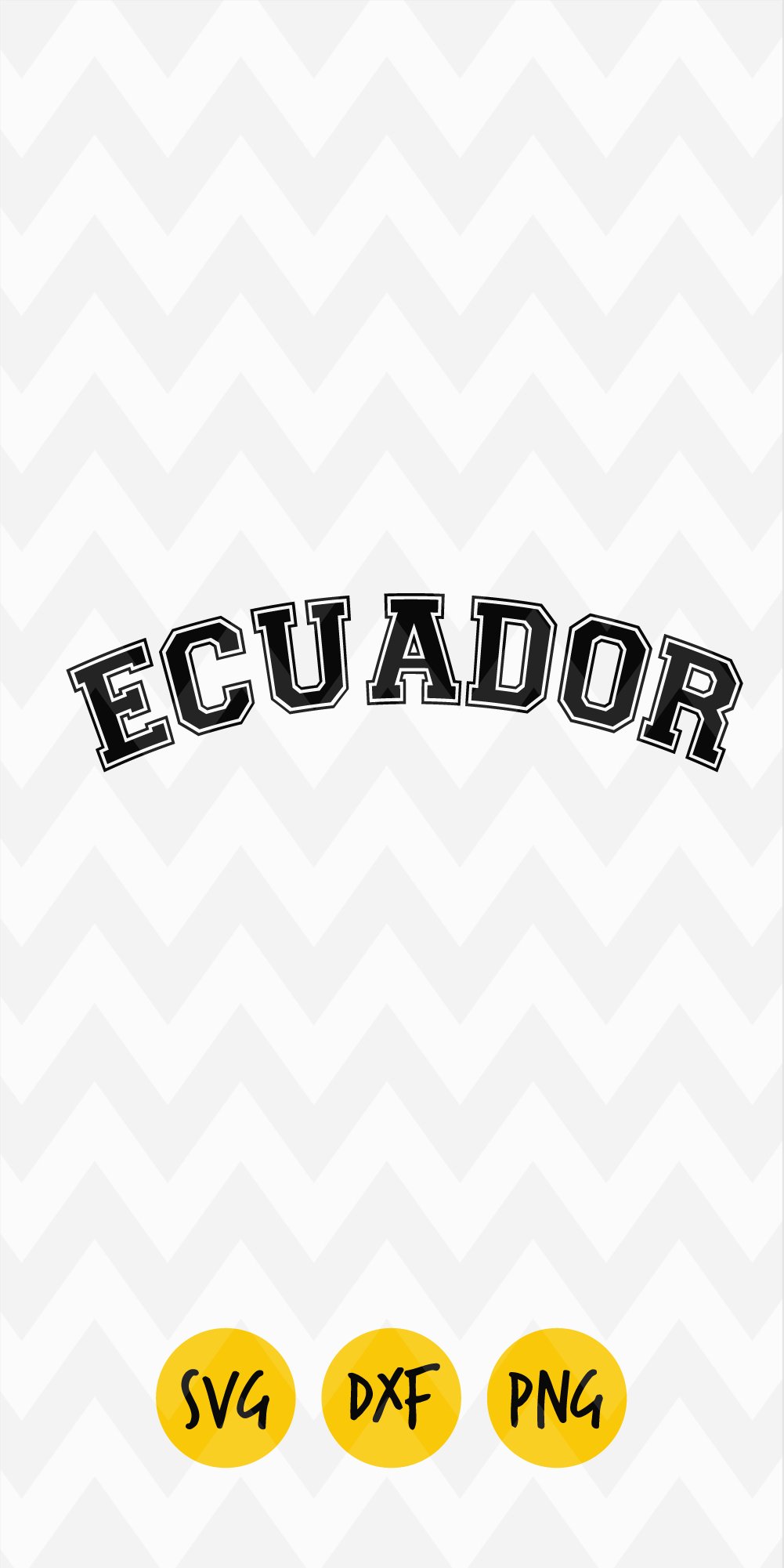 Ecuador trendy wavy letters for Cutting Machines