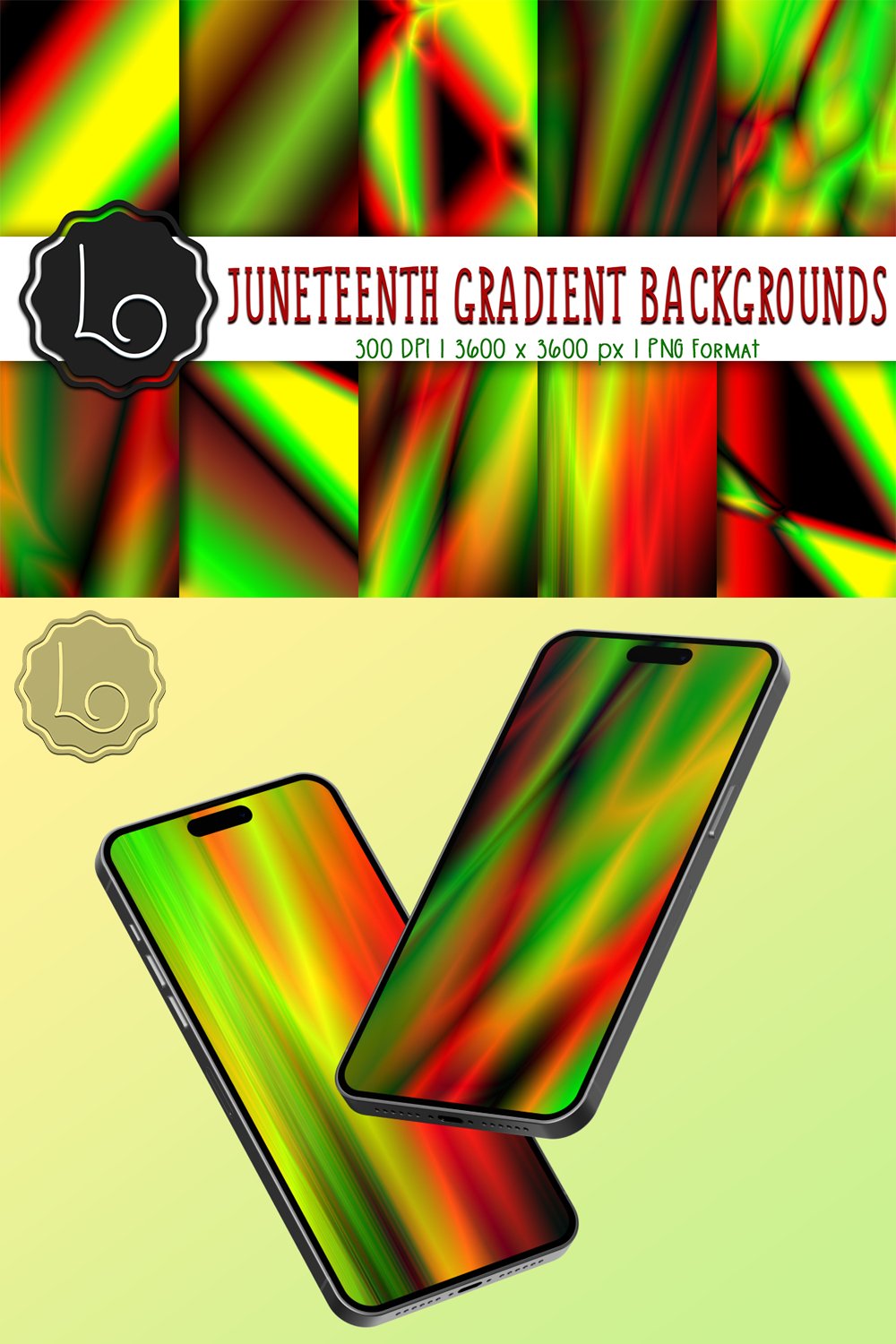 Juneteenth Gradient Backgrounds