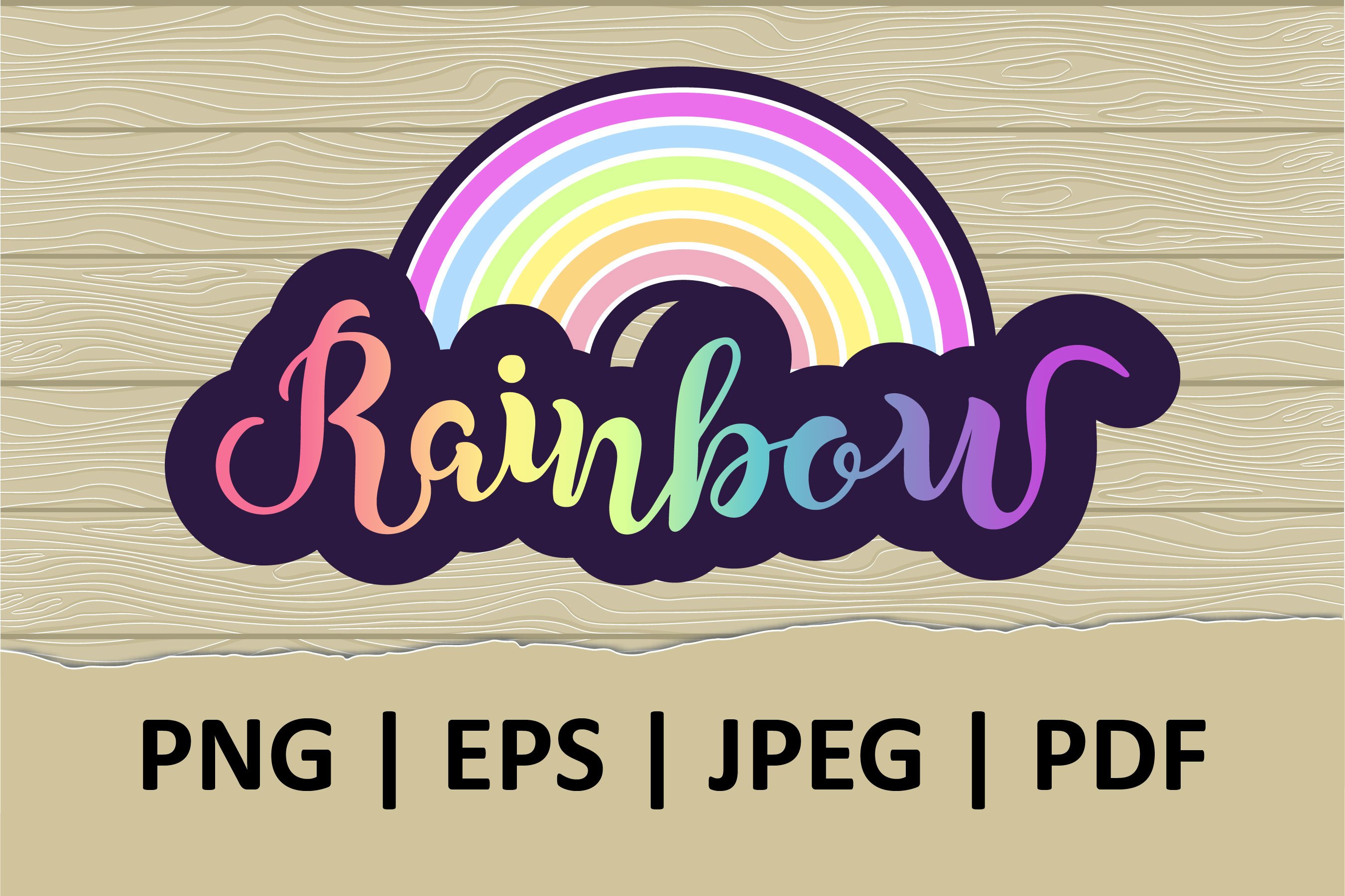 Hand lettered Rainbow for Rainbow Logo