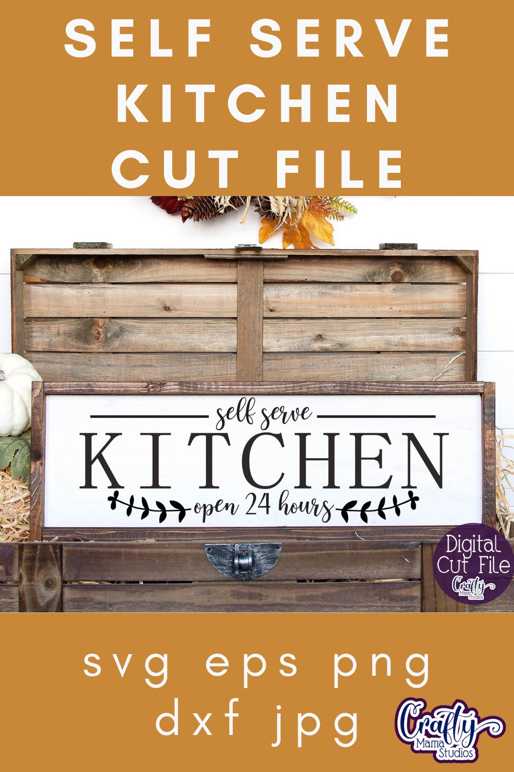 Self Serve Kitchen Farmhouse Home Sign Svg