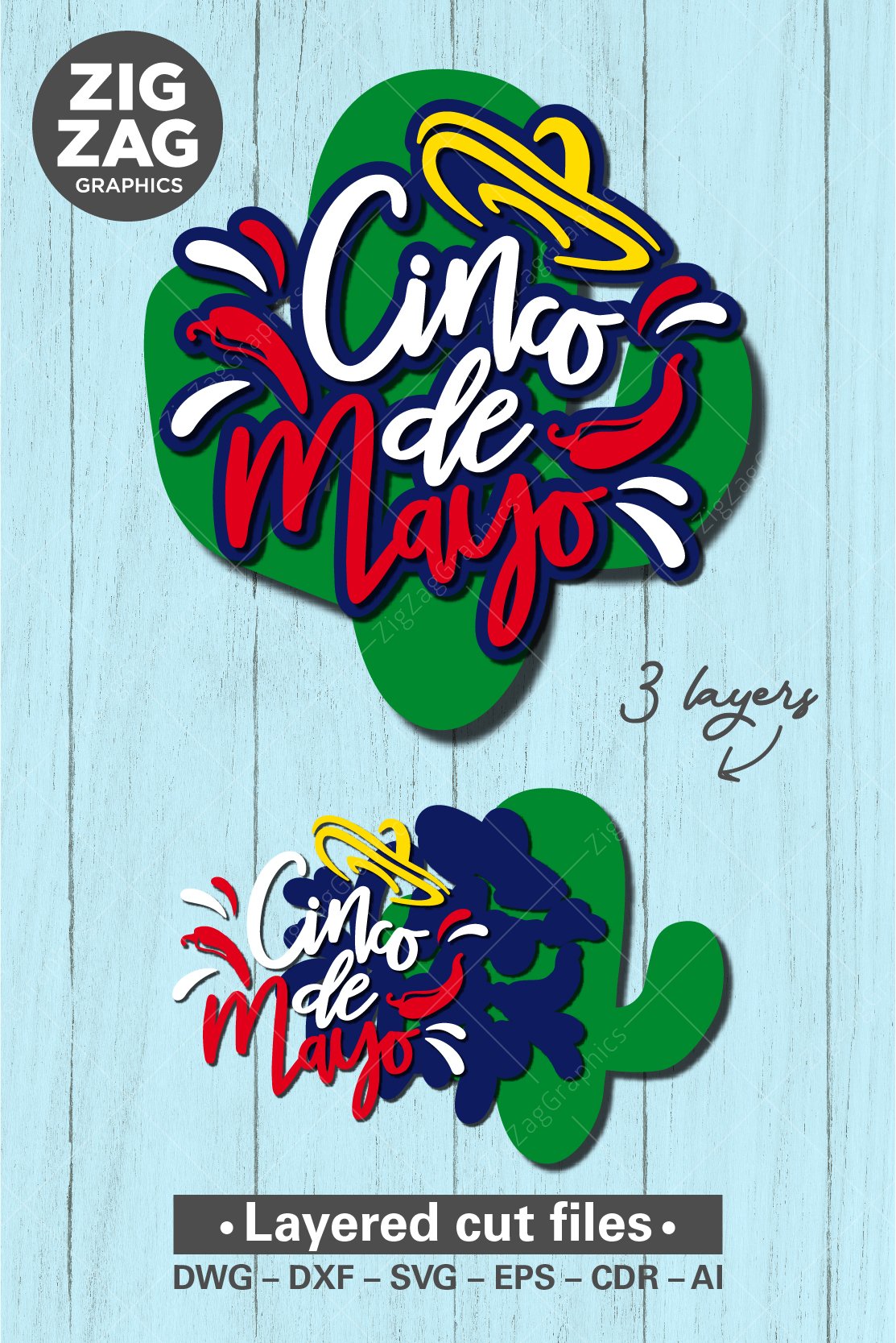Layered Cinco de mayo Sign svg cut file, Mexican door decor