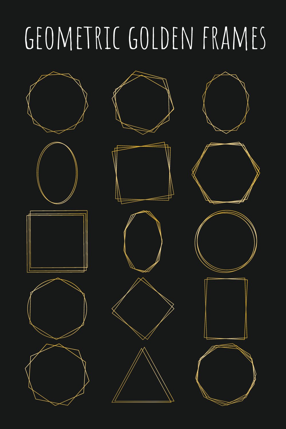 Geometric golden frames clipart 15 SVG/PNG Geometric golden frames clipart 15 SVG/PNG