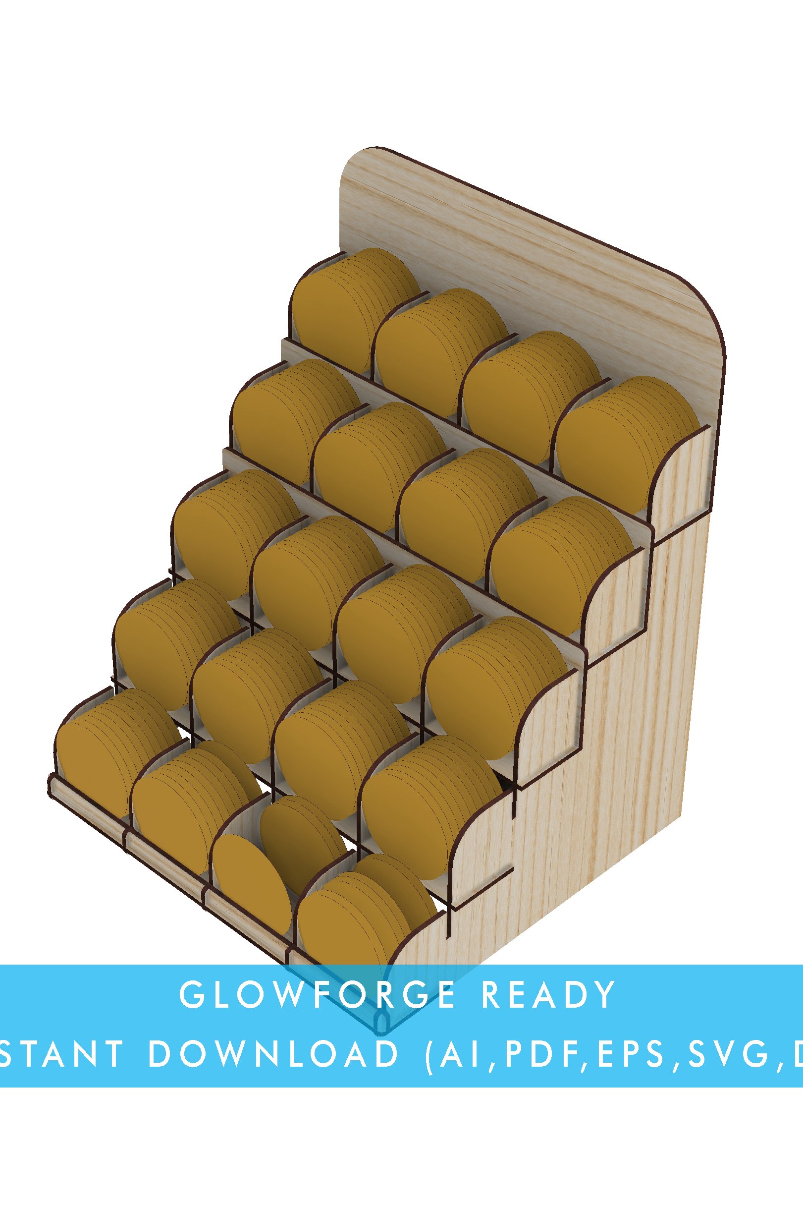 2.5 inch Coaster Display Stand /w 20 Pocket (2189869)