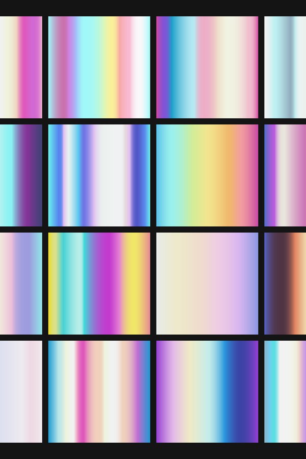 Rainbow metallic gradients with holographic colors vector te Rainbow metallic gradients with holographic colors vector te