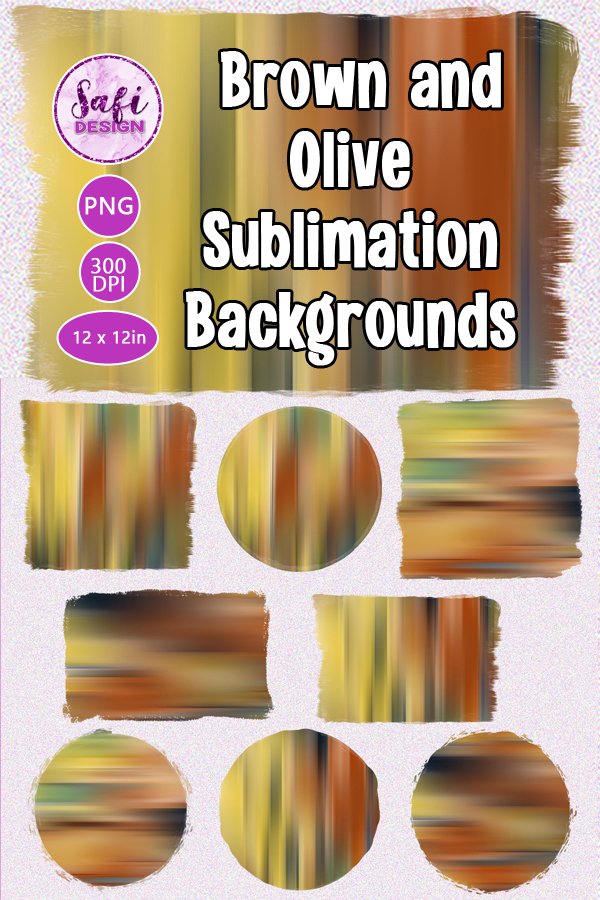 Brown and Olive Sublimation Backgrounds