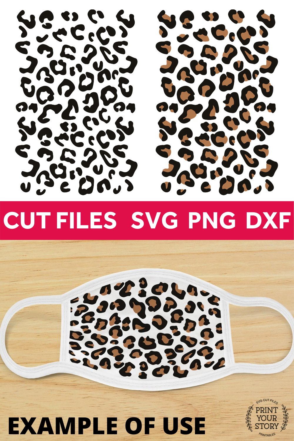 Leopard Print SVG files, Leopard Pattern SVG