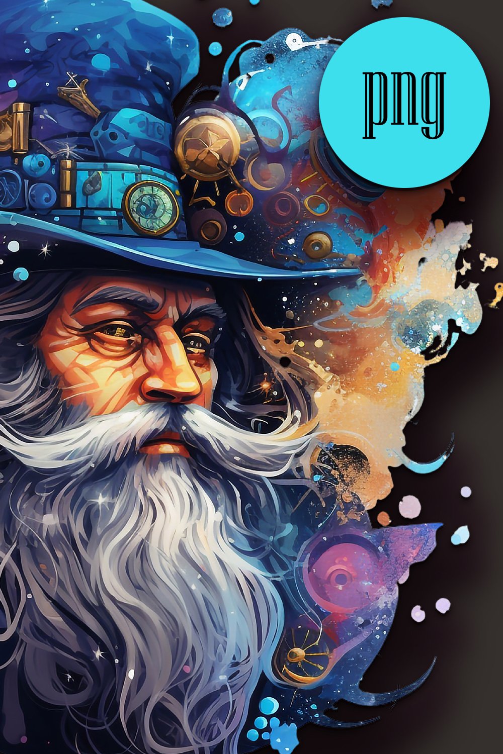 Wise and Magical Wizard ,transparent PNG/JPEG 300dpi