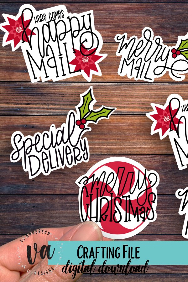 Christmas Mail Sticker Pack PNGs