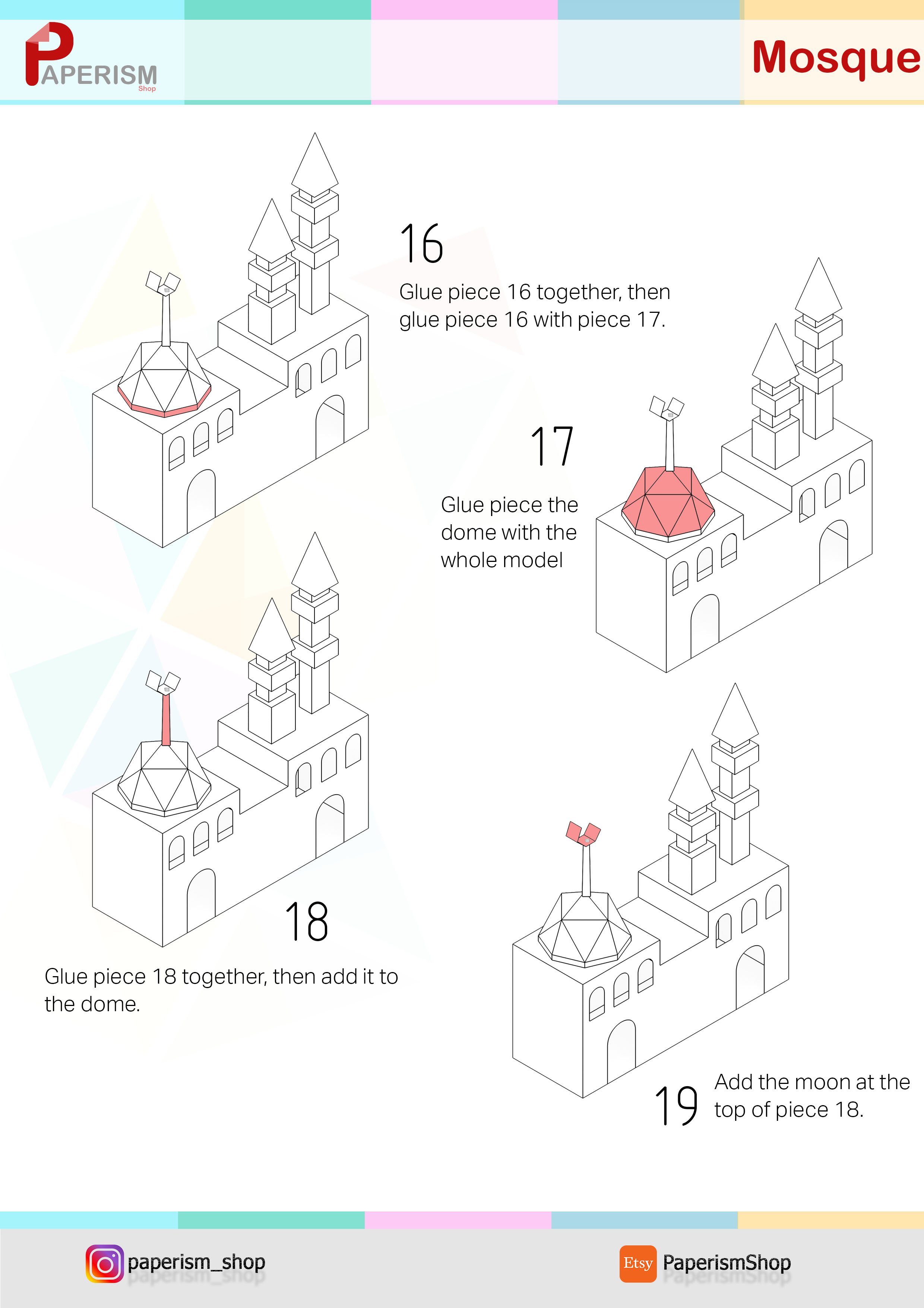 3D Mosque Model, PRINTABLE Ramadan Decor, lowpoly (1852974)