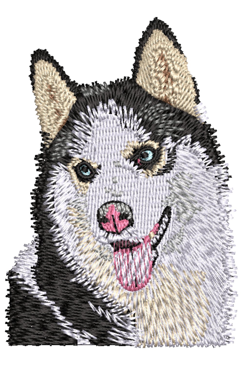 Siberian Husky machine embroidery file