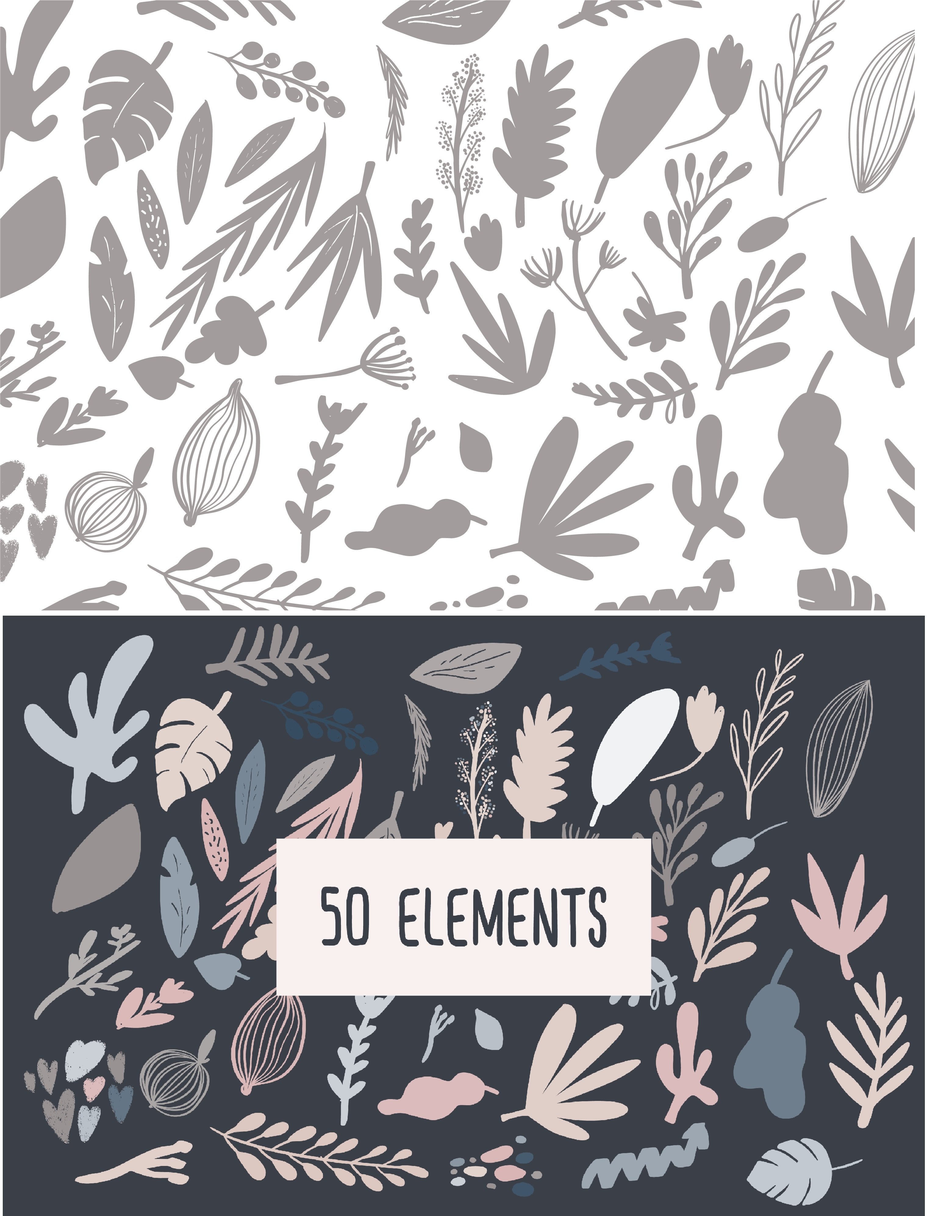 Leaves SVG bundle 50 elements