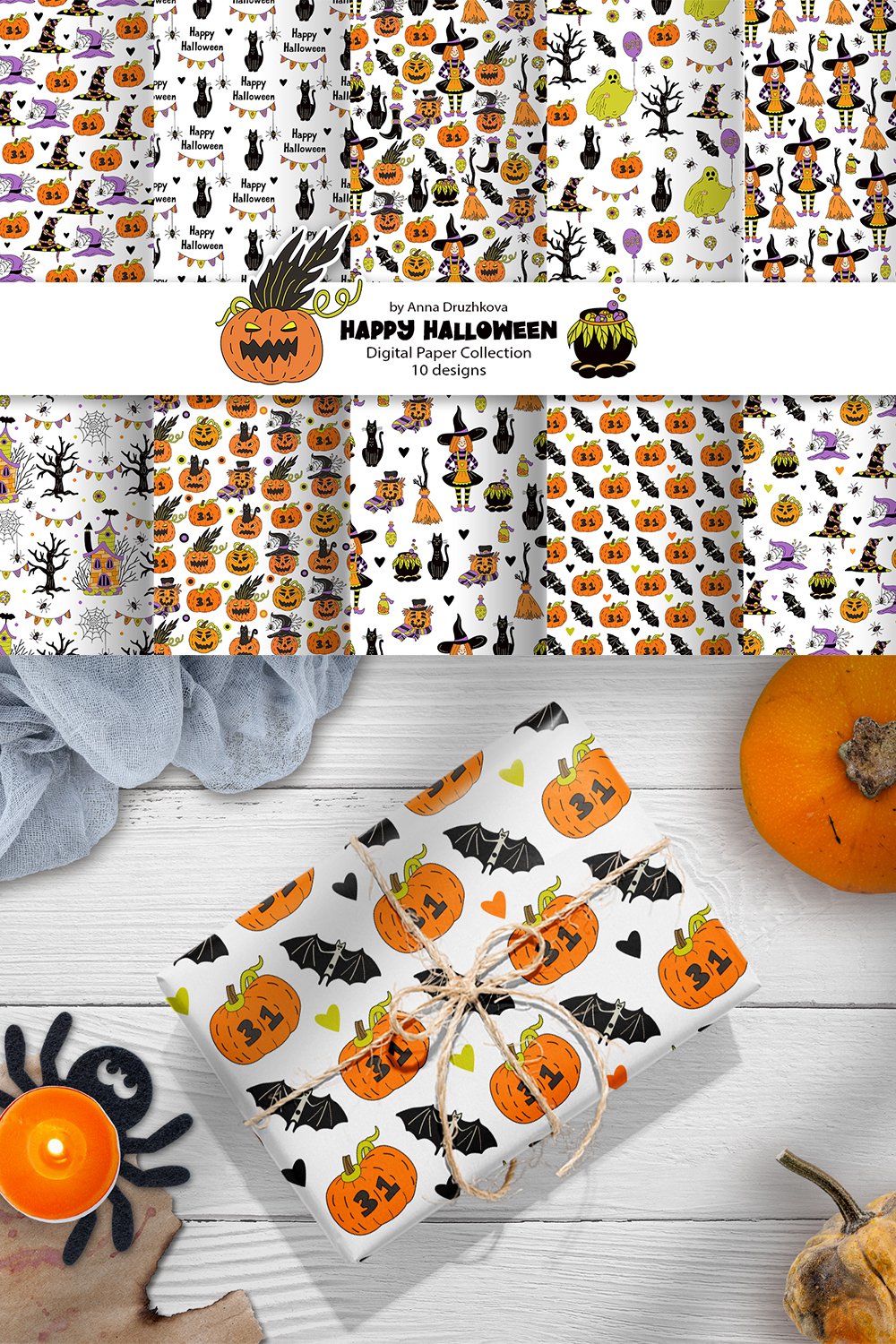 Happy Halloween Digital Paper Collection