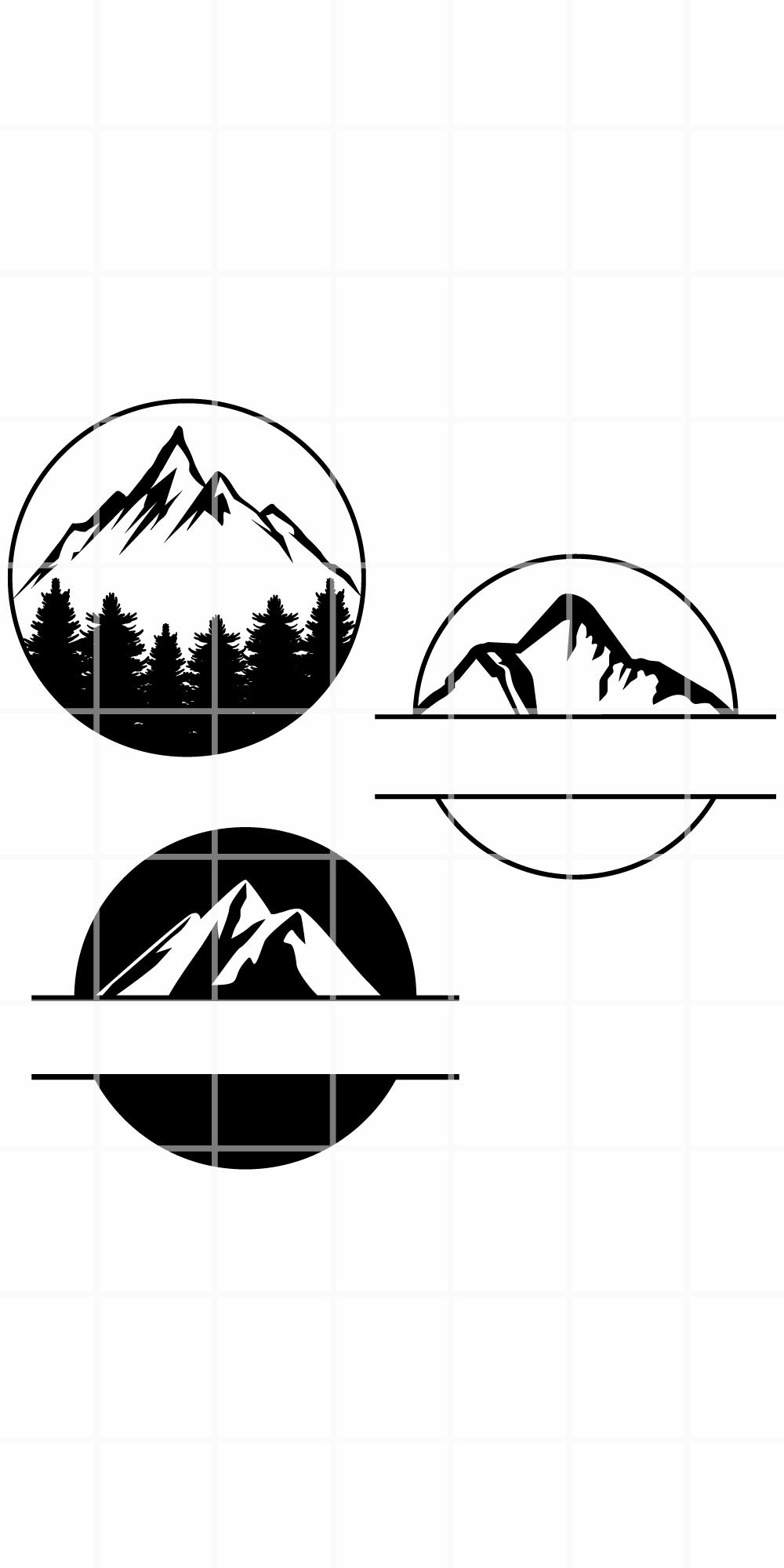 Mountain Monogram Svg. Mountain Monogram png. (2045144)