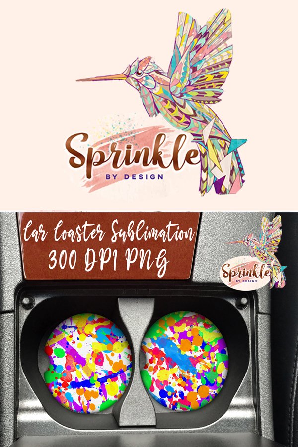 Car Coaster Sublimation Designs (1056372)