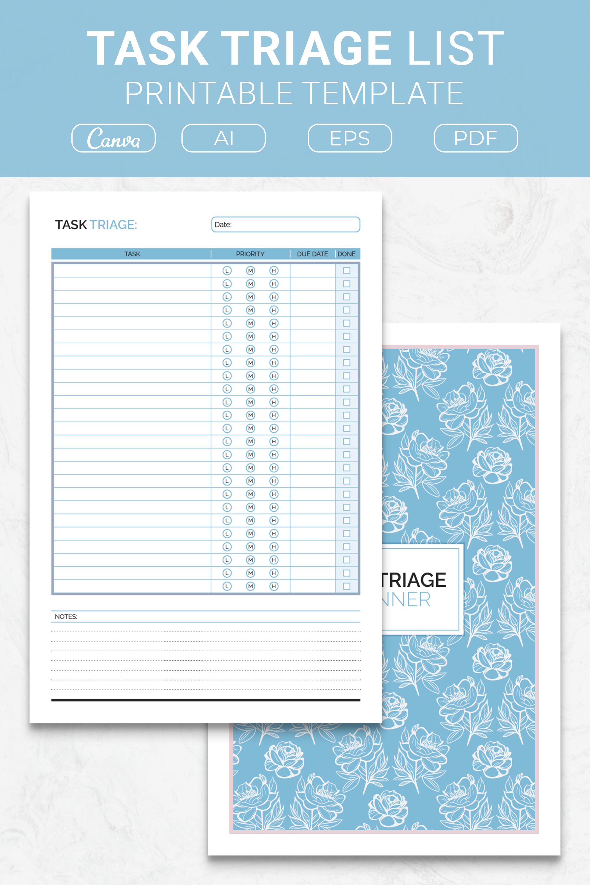 Task Triage List Printable Template (2632924)