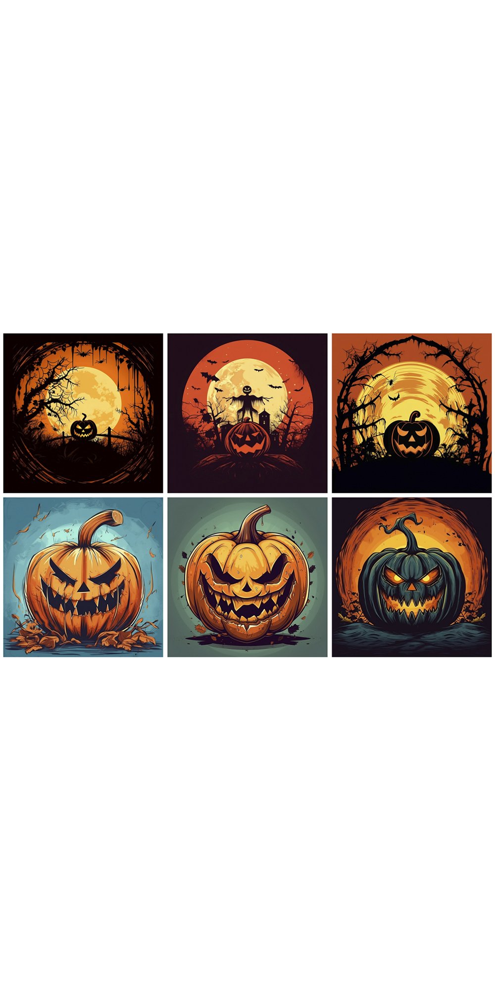 Scary pumpkin on holiday Halloween, Ai generated