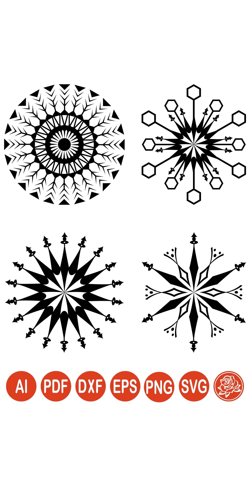 Snowflake SVG Set