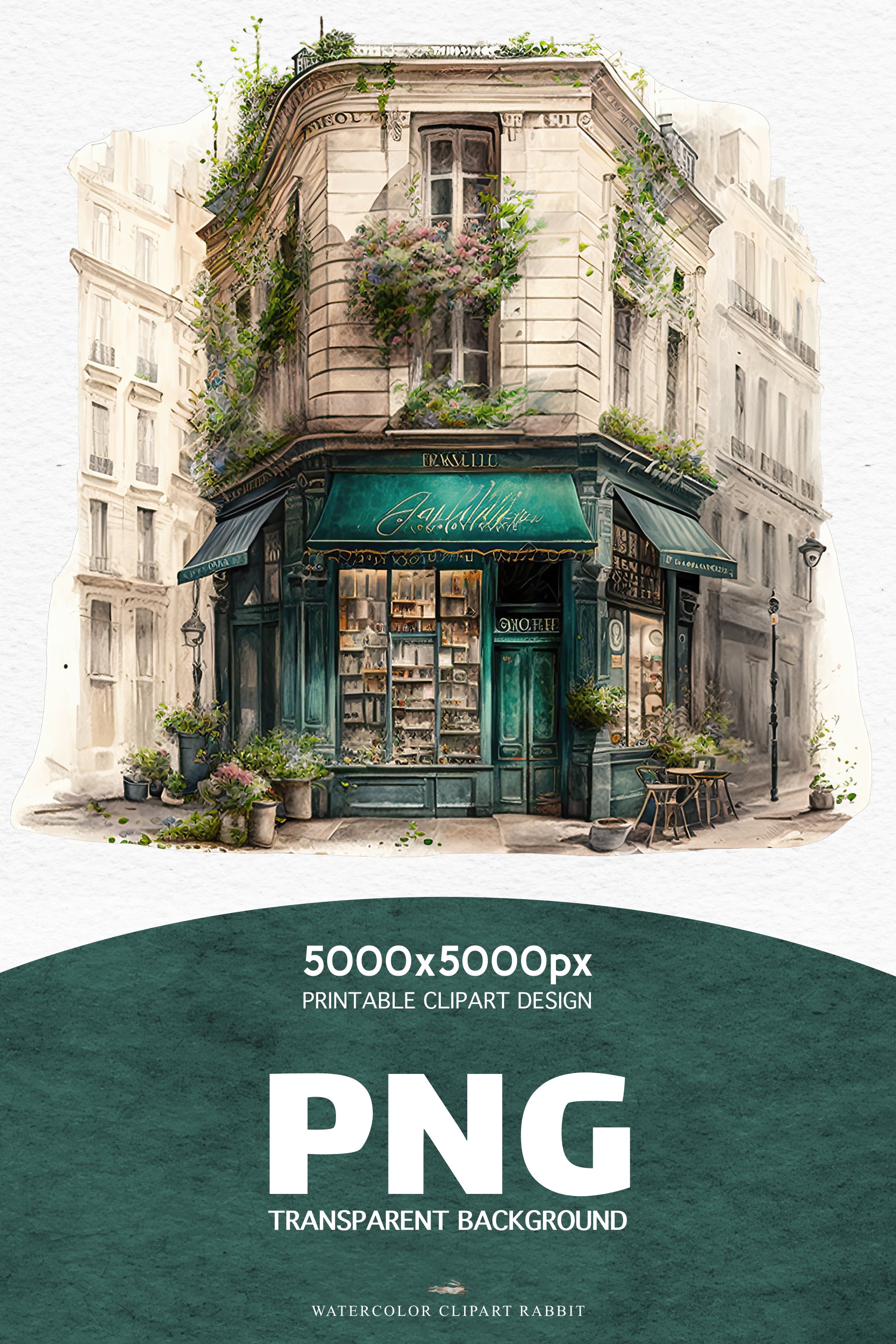 European Style Store Bakery Shop Cafe House Detailed PNG