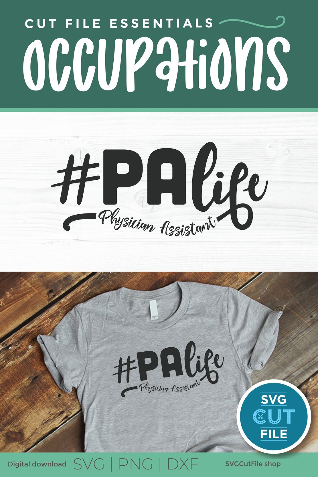 Physician assistant svg with PA Life