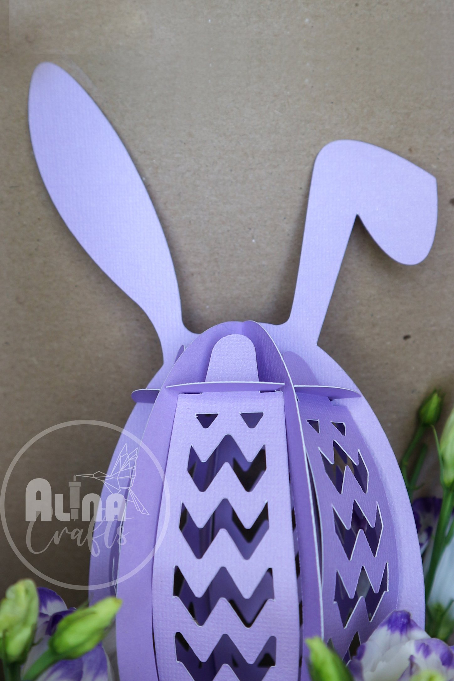 DIY Easter Bunny Eggs 3D |Paper Cutting Template File