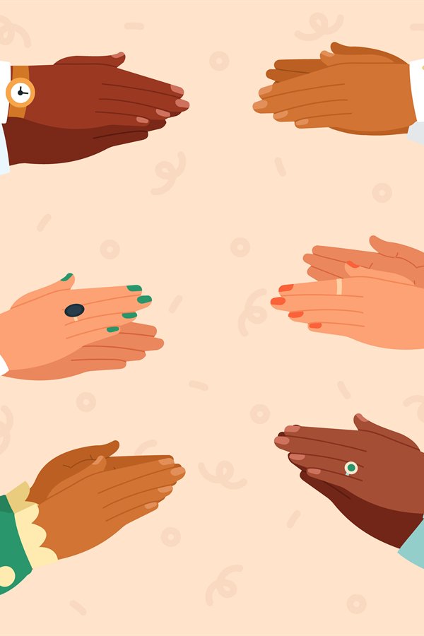 Clapping hands. Applauding hand, clapping congratulations